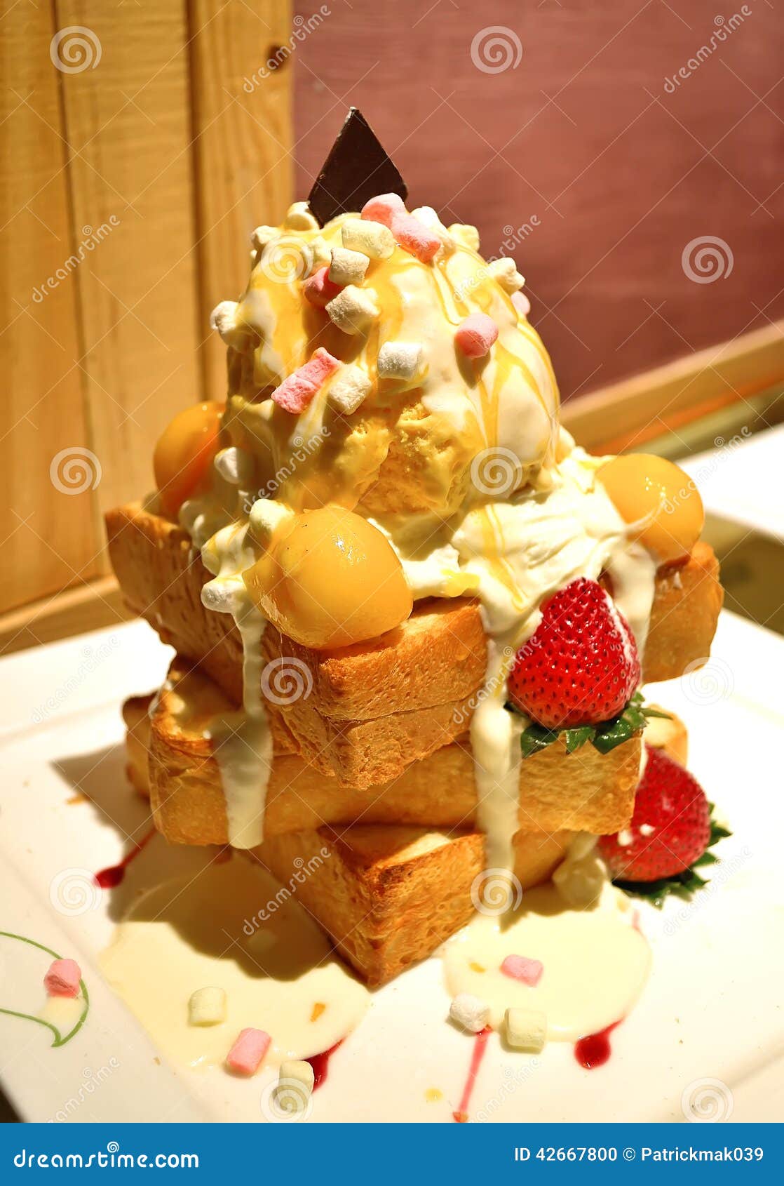 Taiwan Toast With Taiwan Milk Tea , Taiwanese Dessert Royalty-Free ...