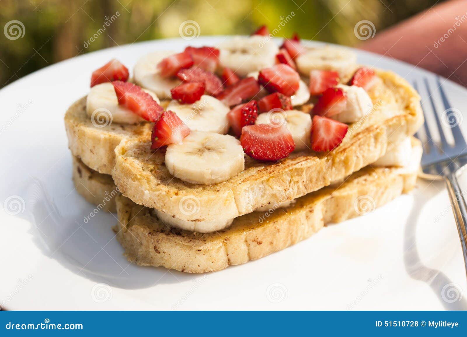 French Toast with Fresh Fruit Stock Photo - Image of strawberries, food ...