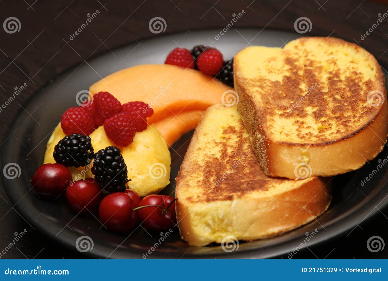 French toast and fruit stock image. Image of toast, bread - 21751329