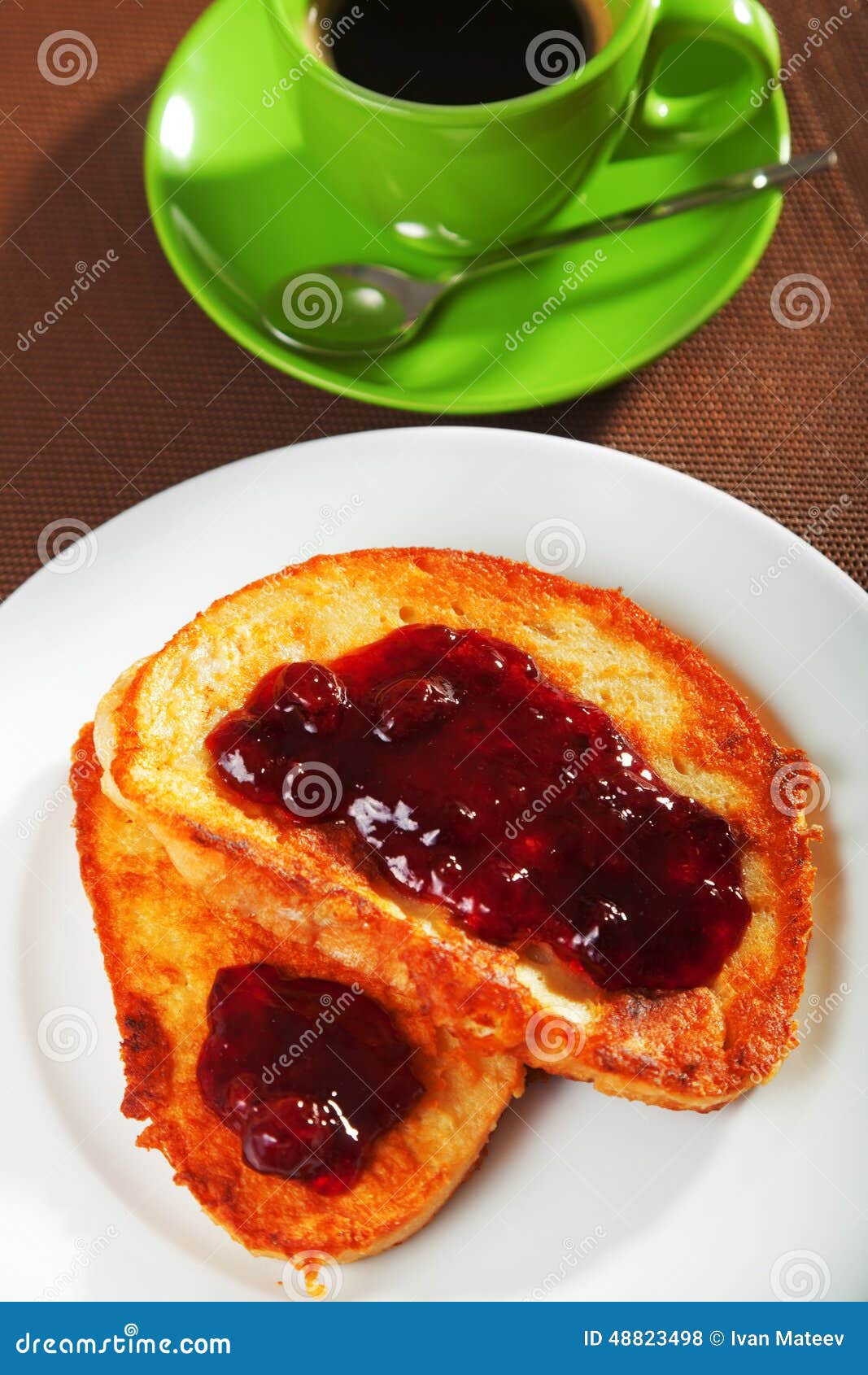 French toast with jam stock photo. Image of bread, sweet - 48823498