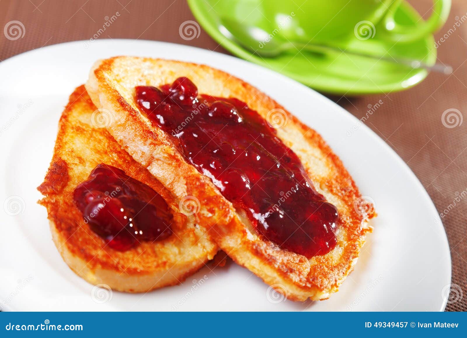 French toast with jam stock image. Image of stilllife - 49349457