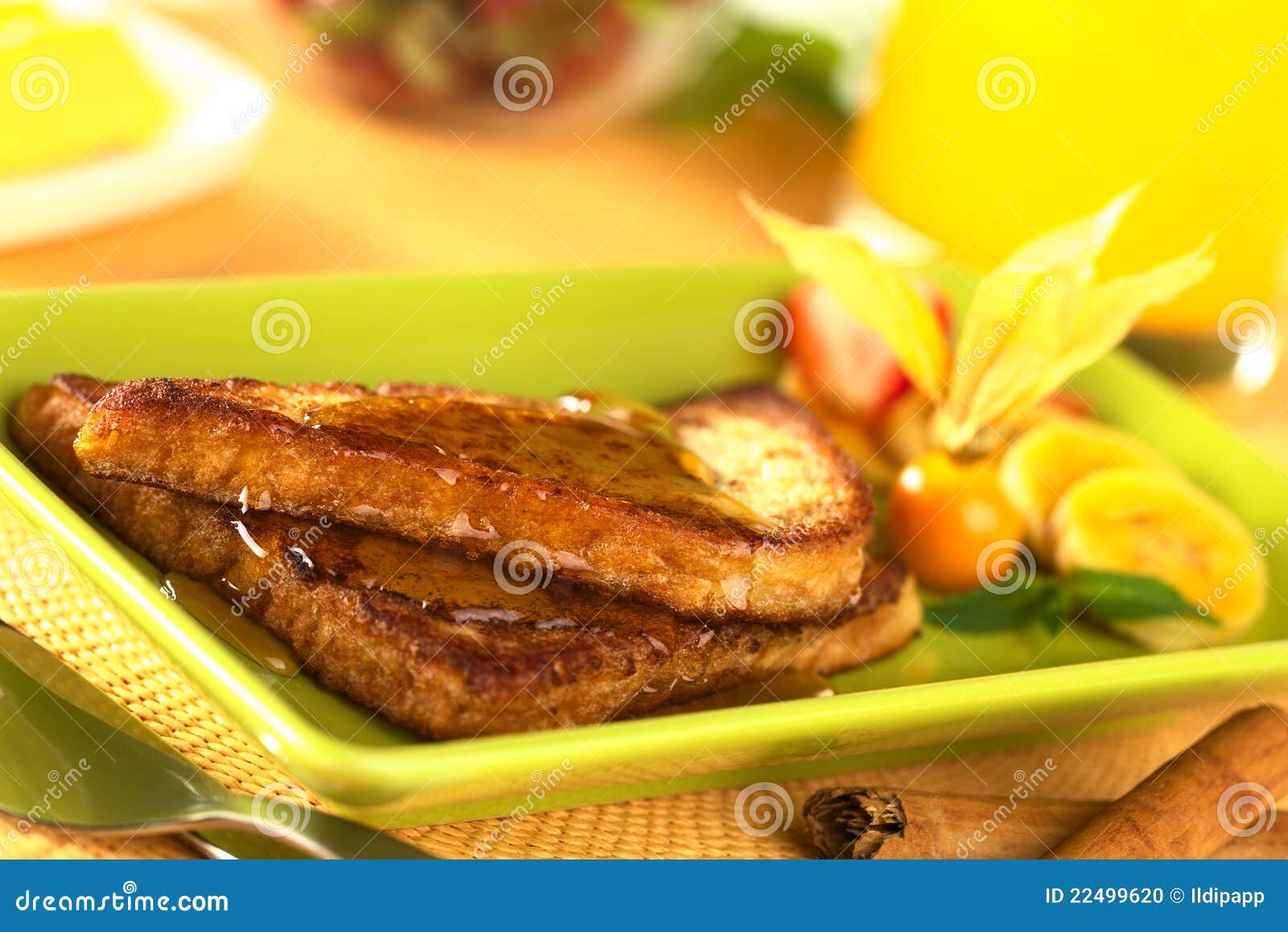 French Toast with Maple Syrup Stock Photo - Image of horizontal, studio ...