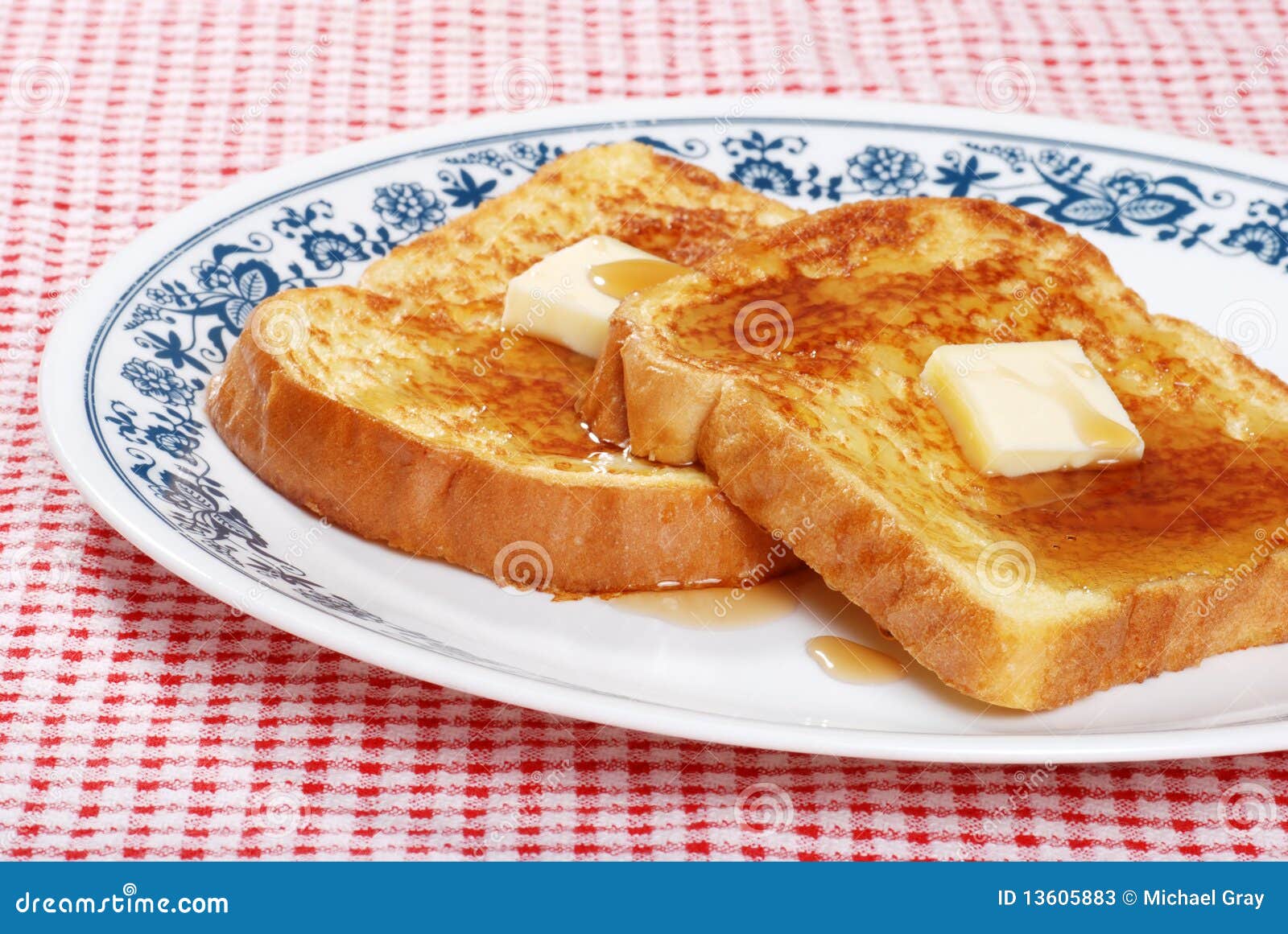French toast on a plate stock image. Image of white, closeup - 13605883