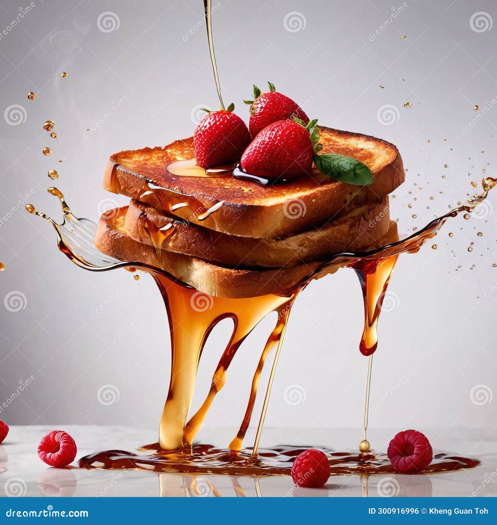 French Toast, Sweet Fried Bread with Eggs Stock Illustration ...