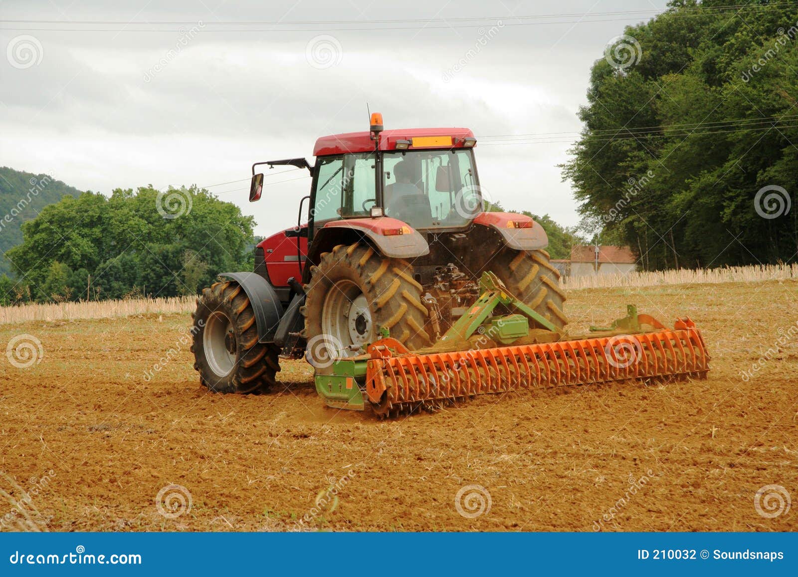French Tractor Ploughing stock photo. Image of farmer, plow - 210032
