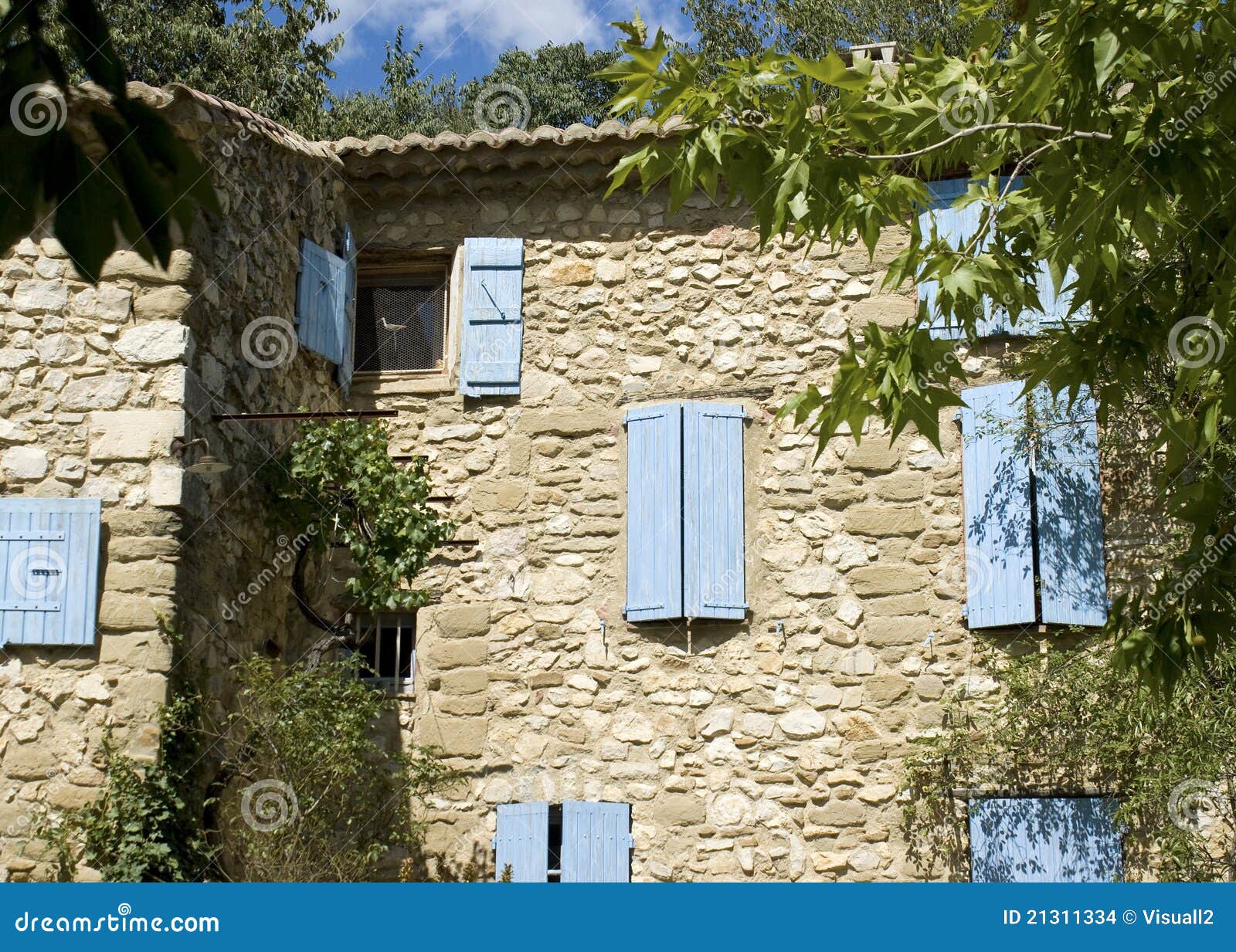 French Village, House in Provence. Stock Photo - Image of green ...