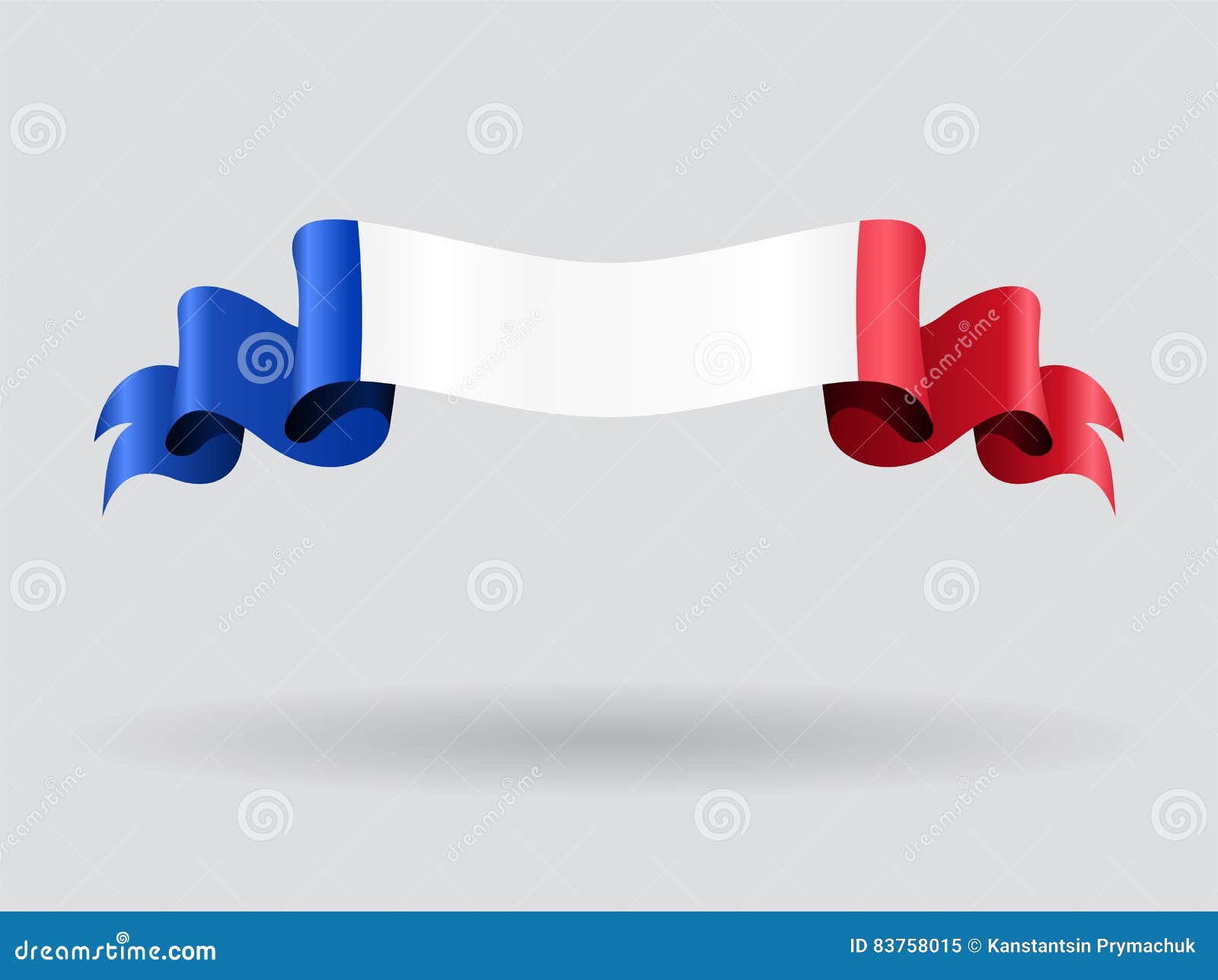 French Wavy Flag. Vector Illustration. Stock Vector - Illustration of ...