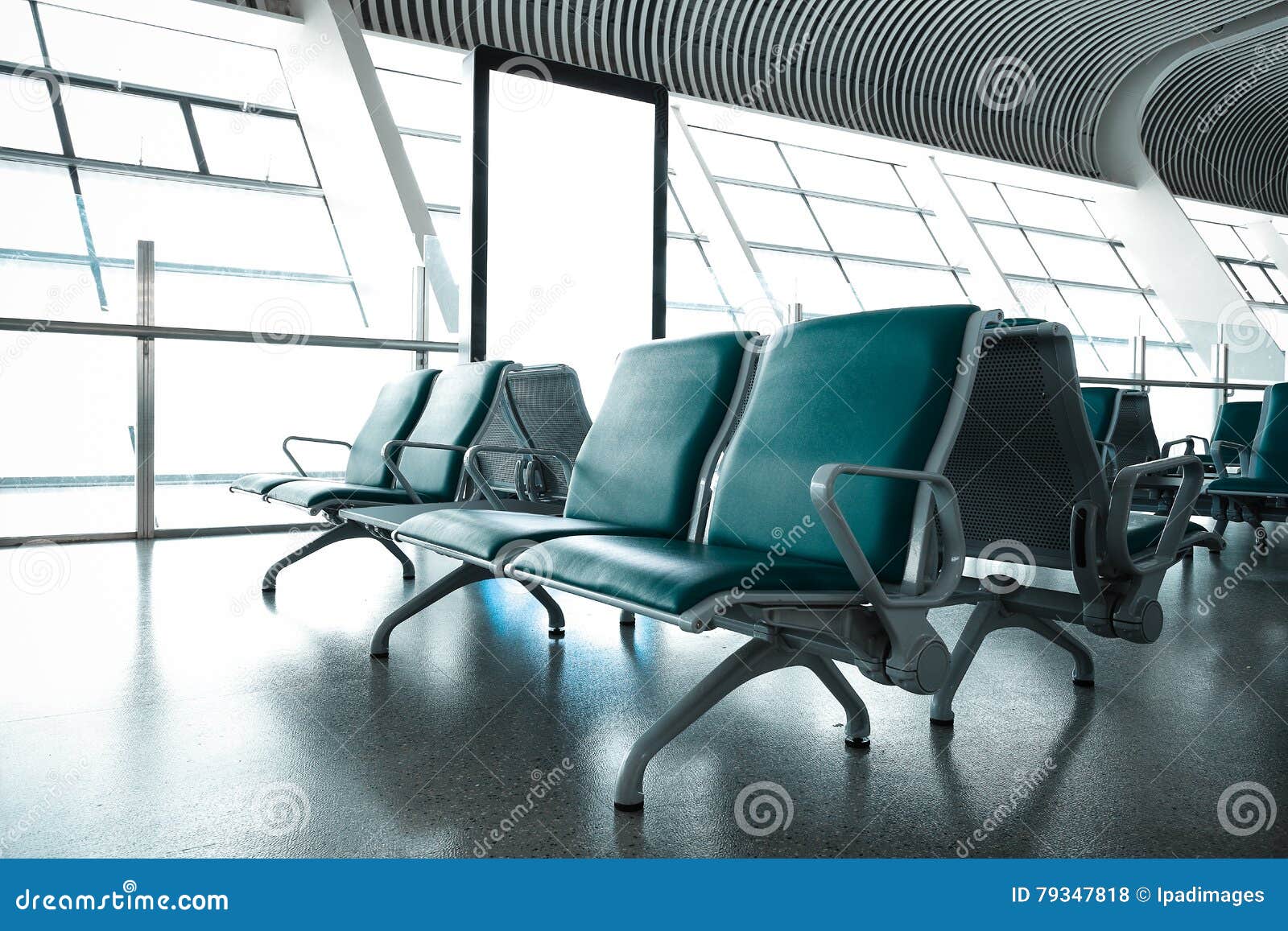 French Windows of the Airport Terminal Chairs Stock Photo - Image of ...