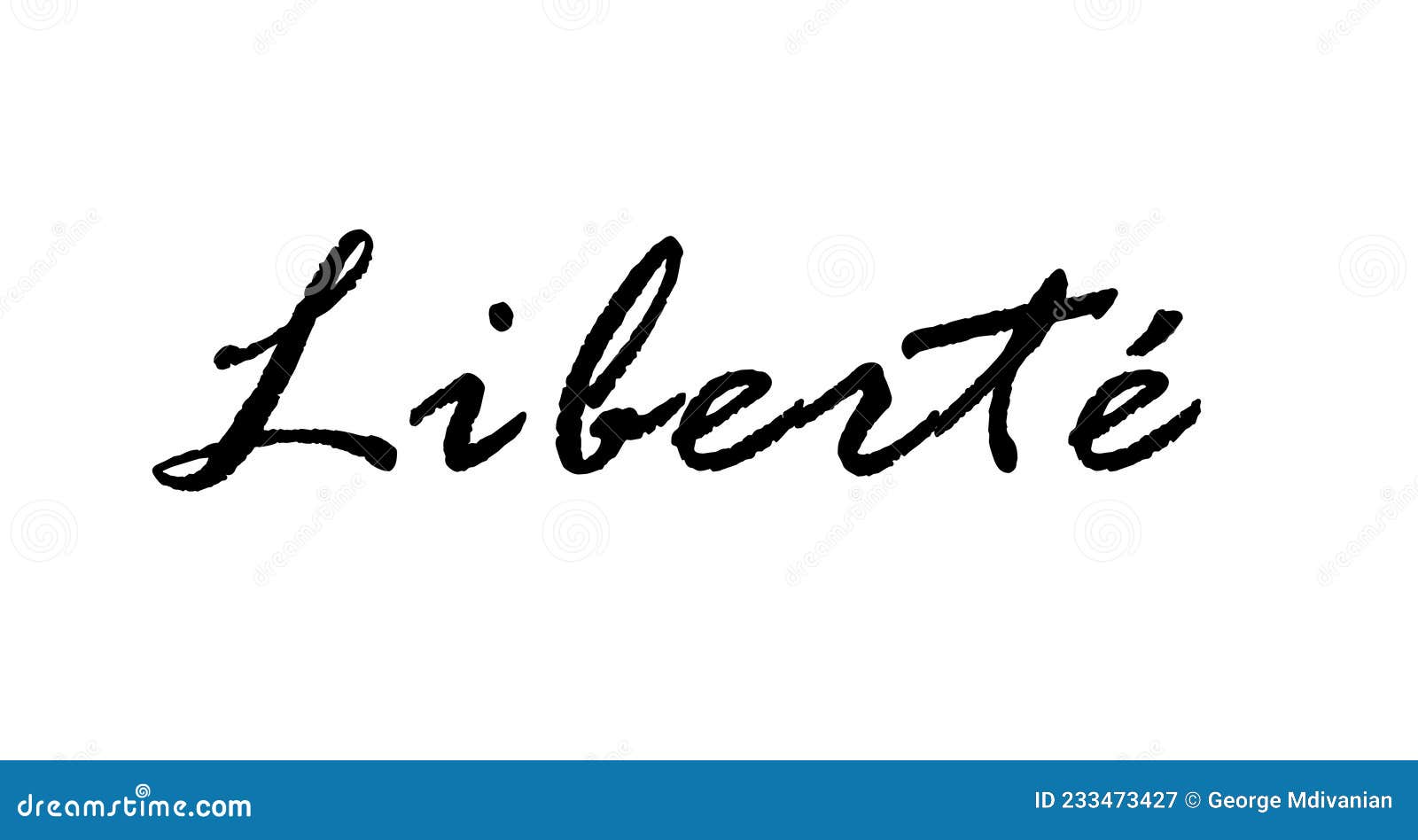 The Word Liberty As Neon Glowing Unique Typeset Symbols, Luminous ...