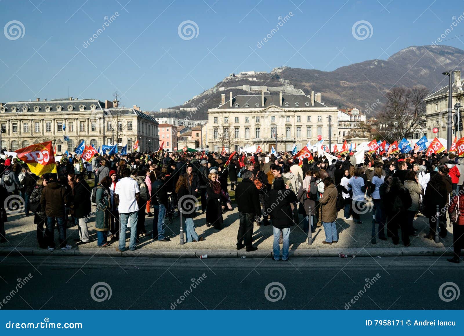 French Workers Strike editorial photo. Image of grenoble - 7958171