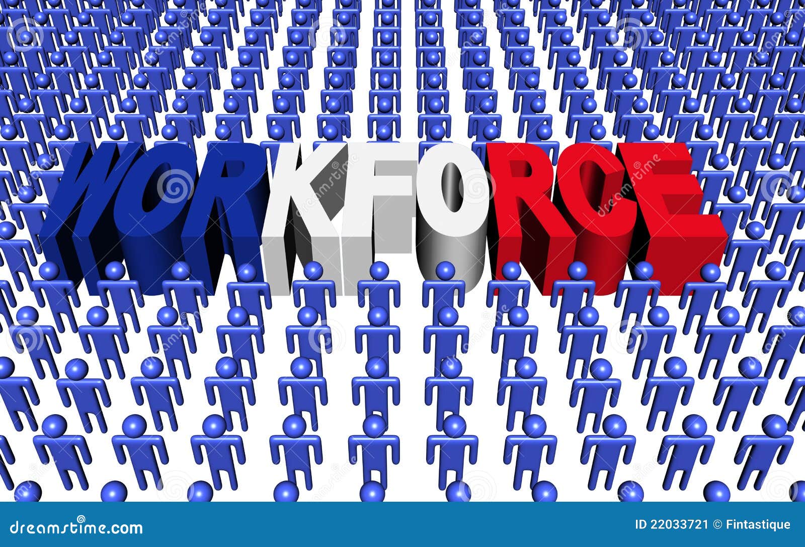 French Workforce with Flag Text Stock Illustration - Illustration of ...