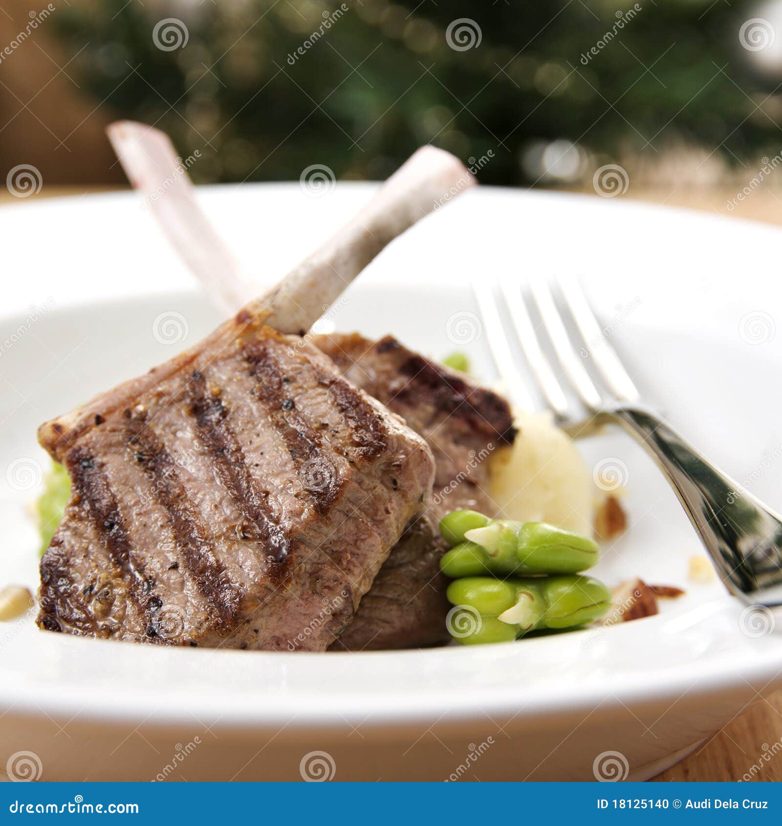 Frenched Lamb Cutlets stock photo. Image of cooked, potatoes - 18125140