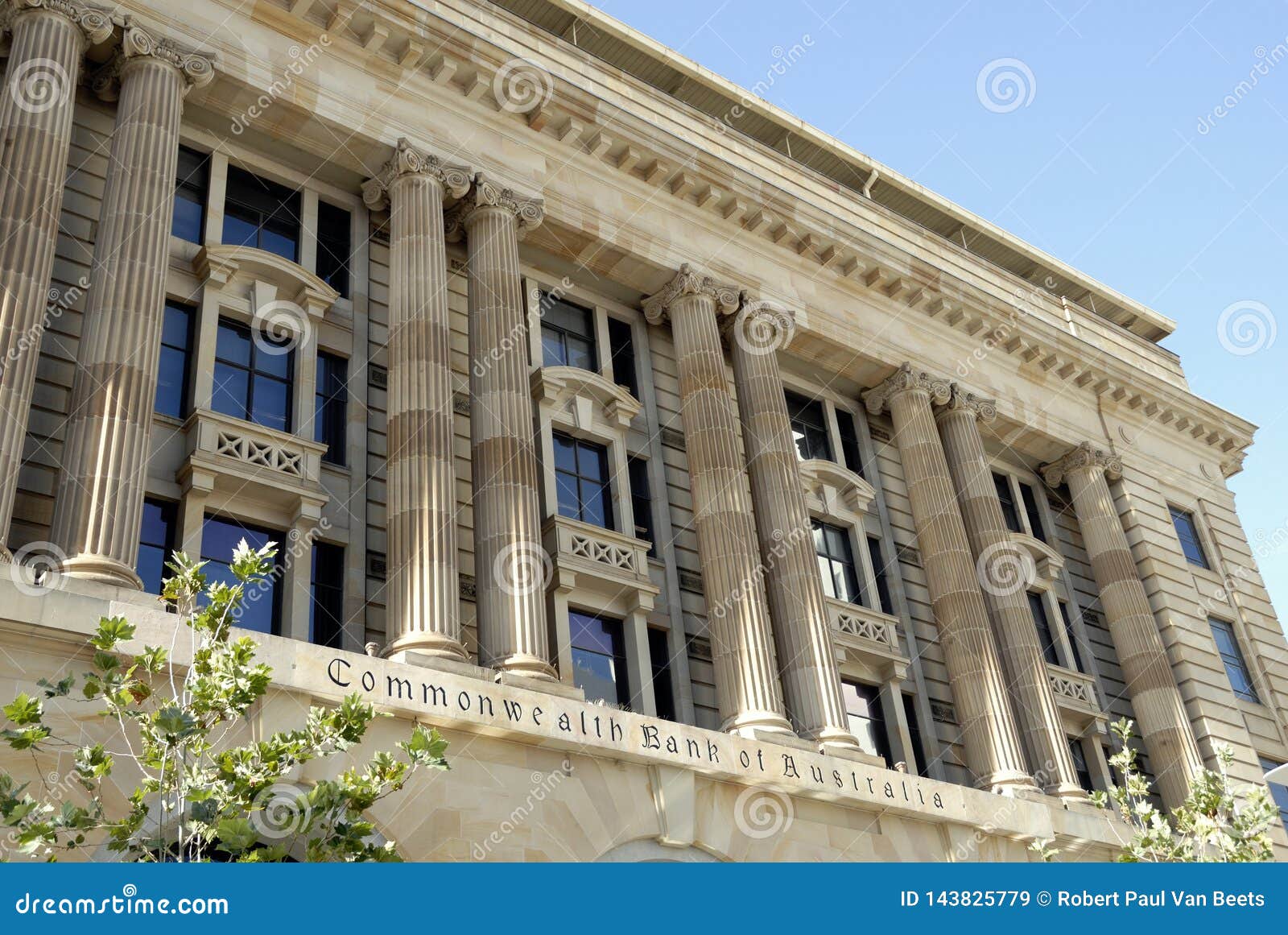 Frente De Commonwealth Bank De Australia, Perth Imagen de archivo ...