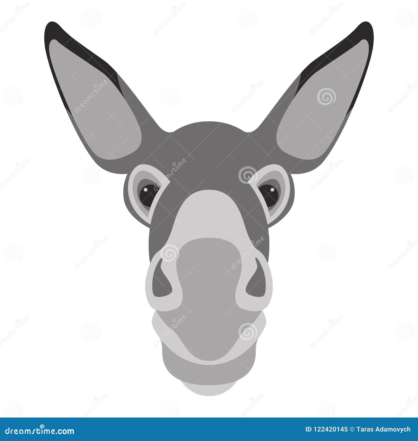 Frente Plano Del Estilo Del Ejemplo Del Vector De La Cabeza De La Cara ...