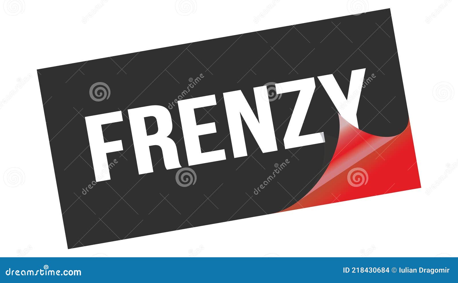 FRENZY Text on Black Red Sticker Stamp Stock Illustration ...