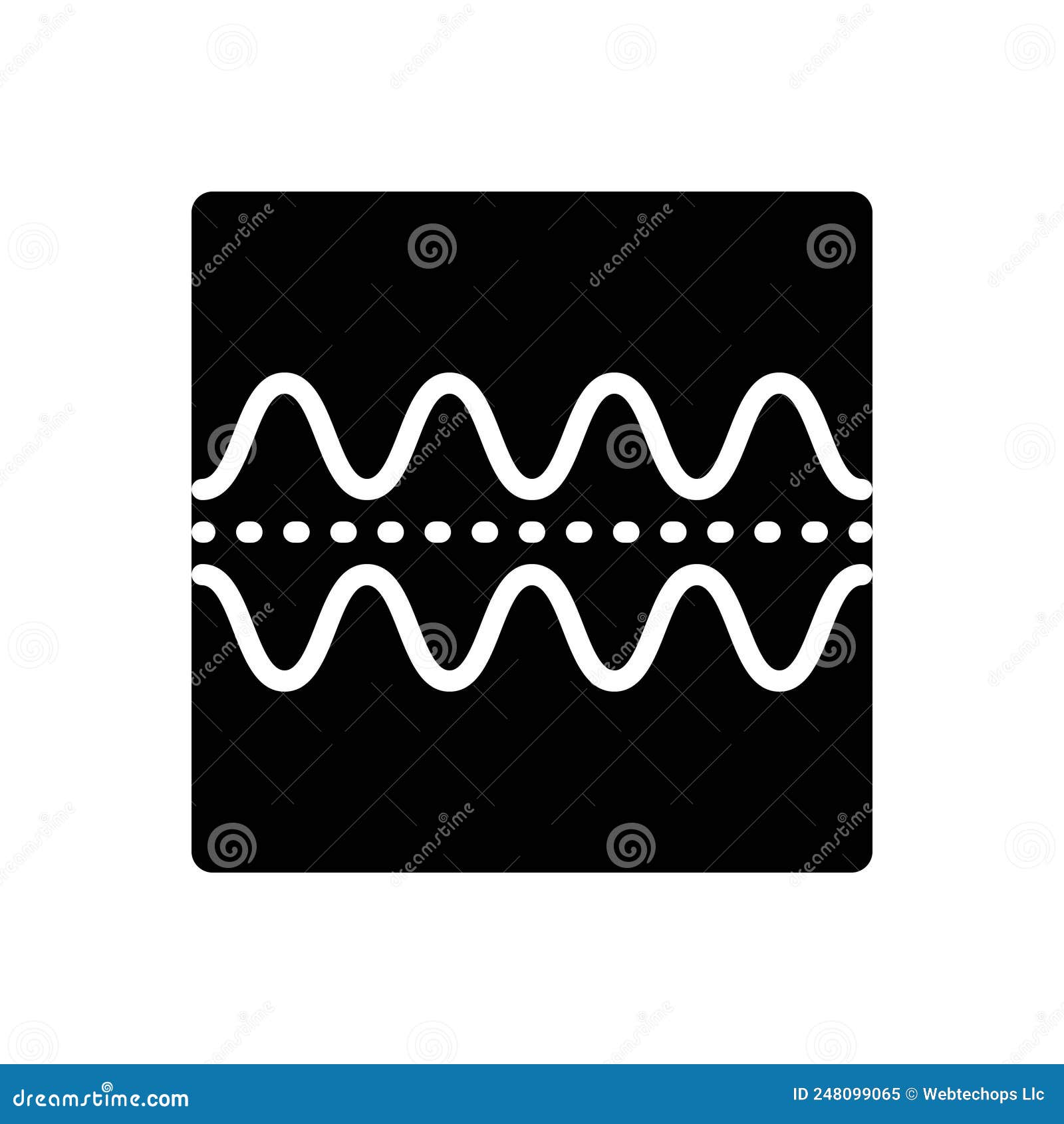 Black Solid Icon for Frequencies, Audio and Electronic Stock Vector ...