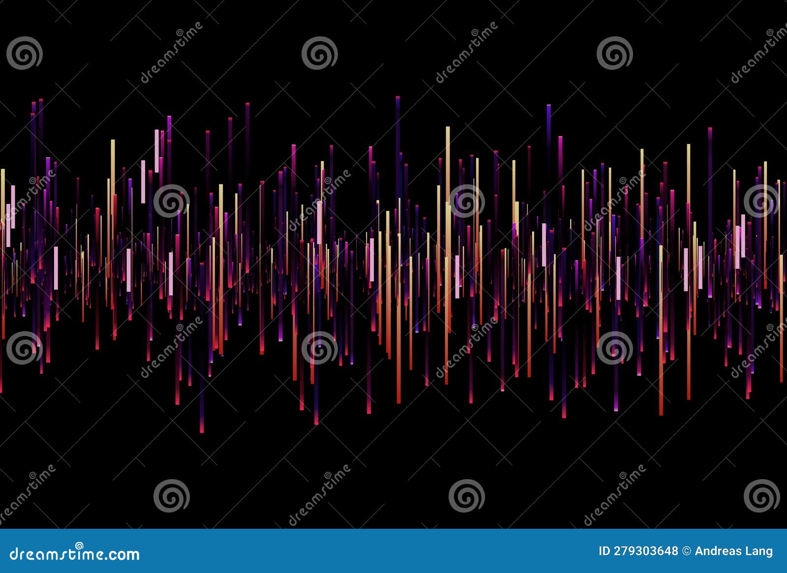 Frequency Bars Texture Musical Audio Gradient Rays Style Line Art ...