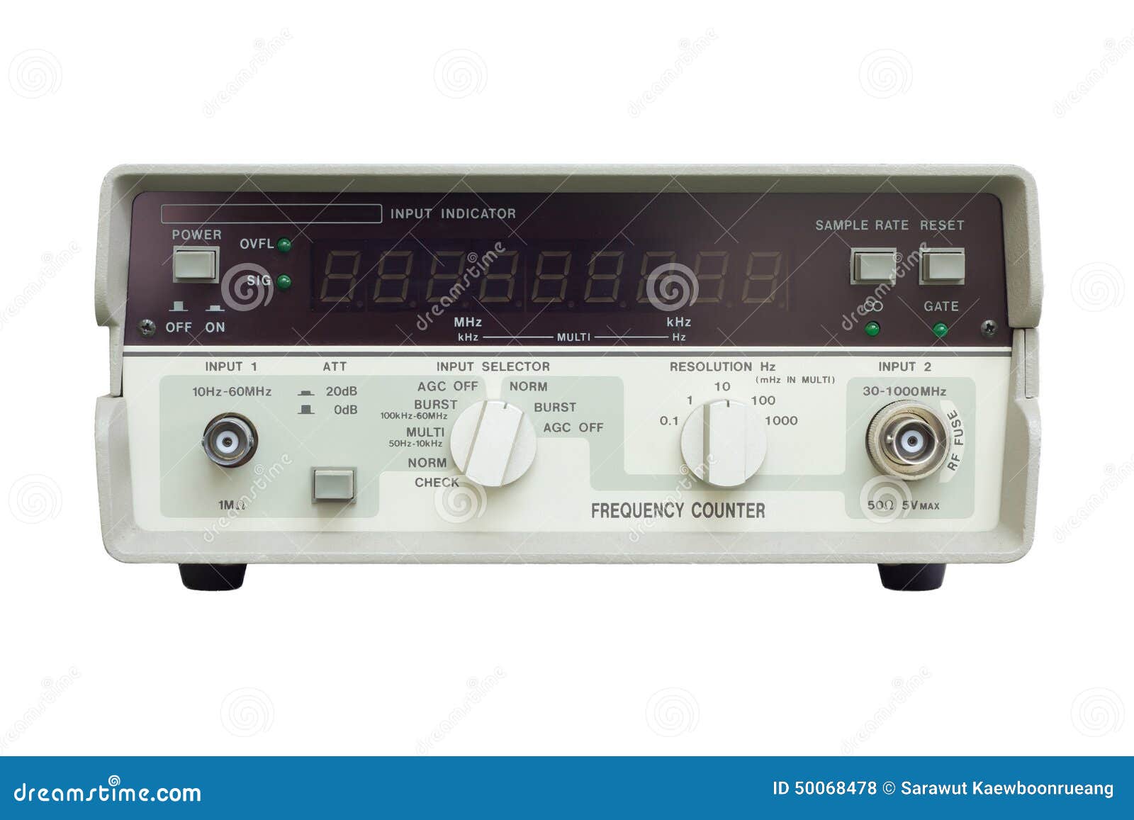 Frequency Counter on White Background Stock Photo - Image of industry ...