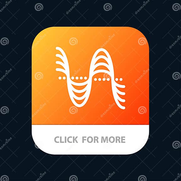 Frequency, Hertz, Pitch, Pressure, Sound Mobile App Button. Android and ...