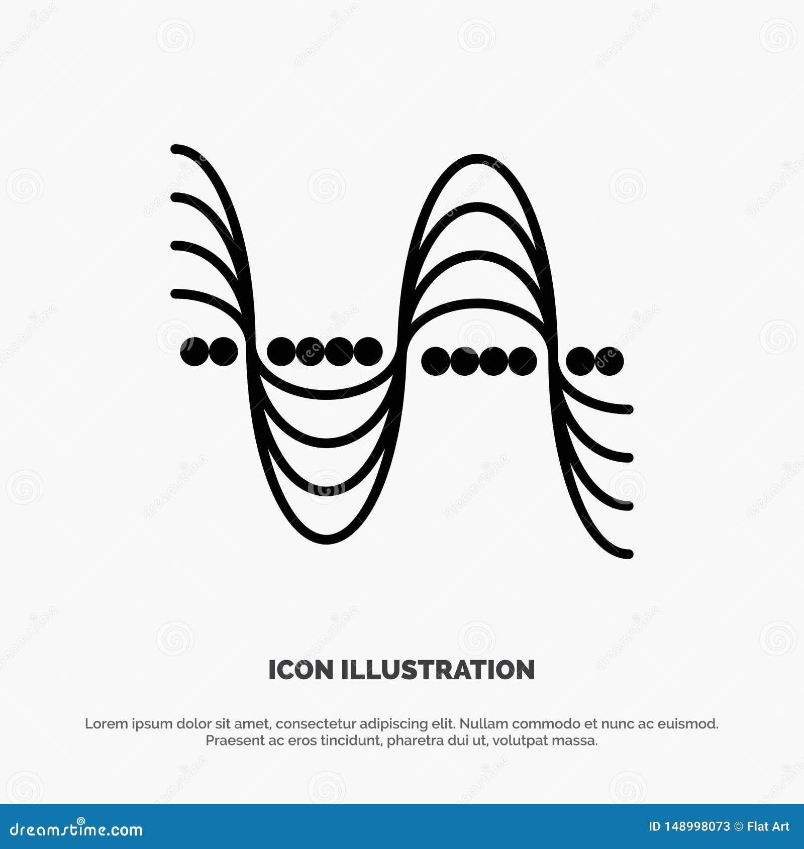 Frequency, Hertz, Pitch, Pressure, Sound Solid Glyph Icon Vector Stock ...