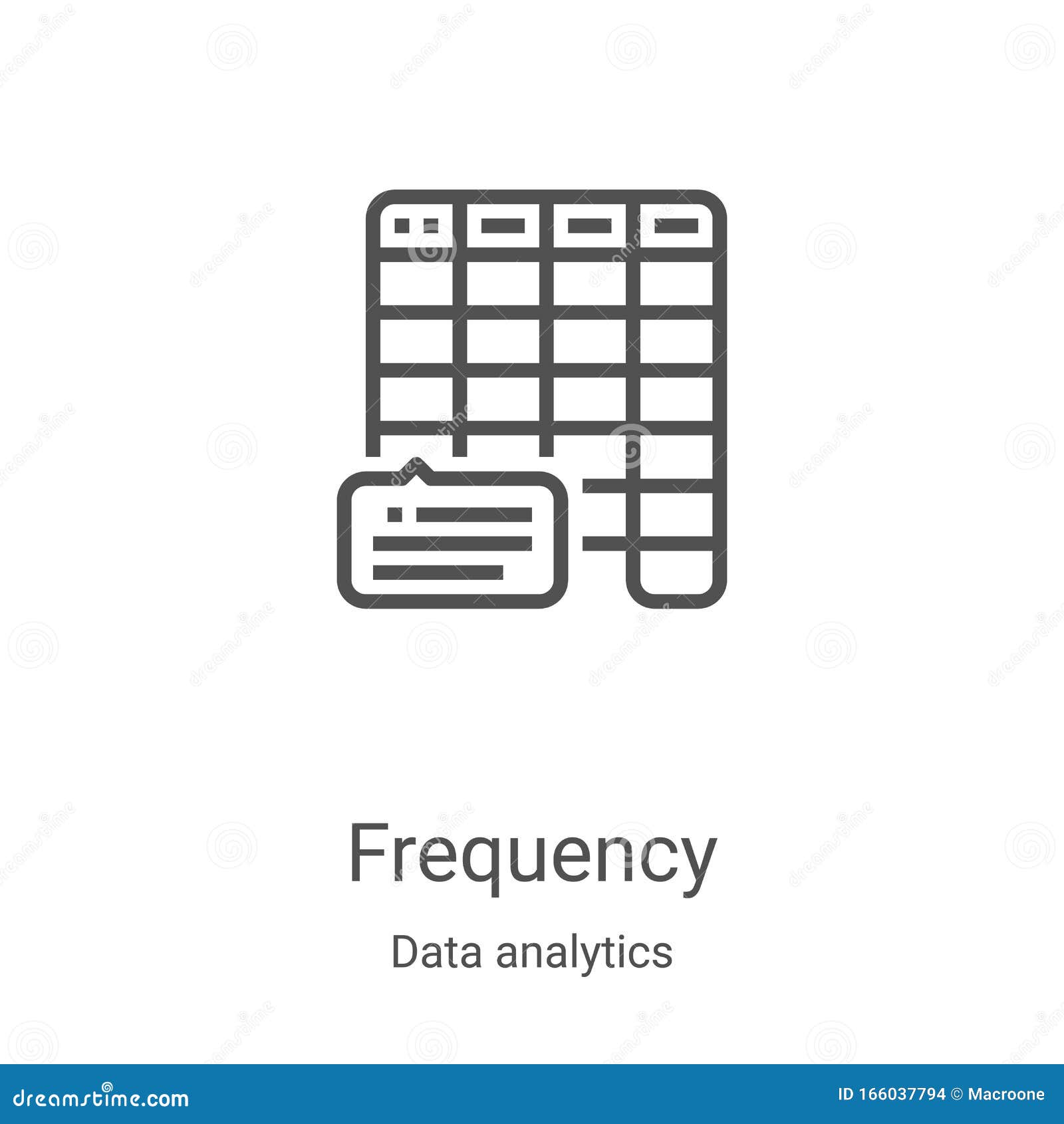 Frequency Icon Vector from Data Analytics Collection. Thin Line ...