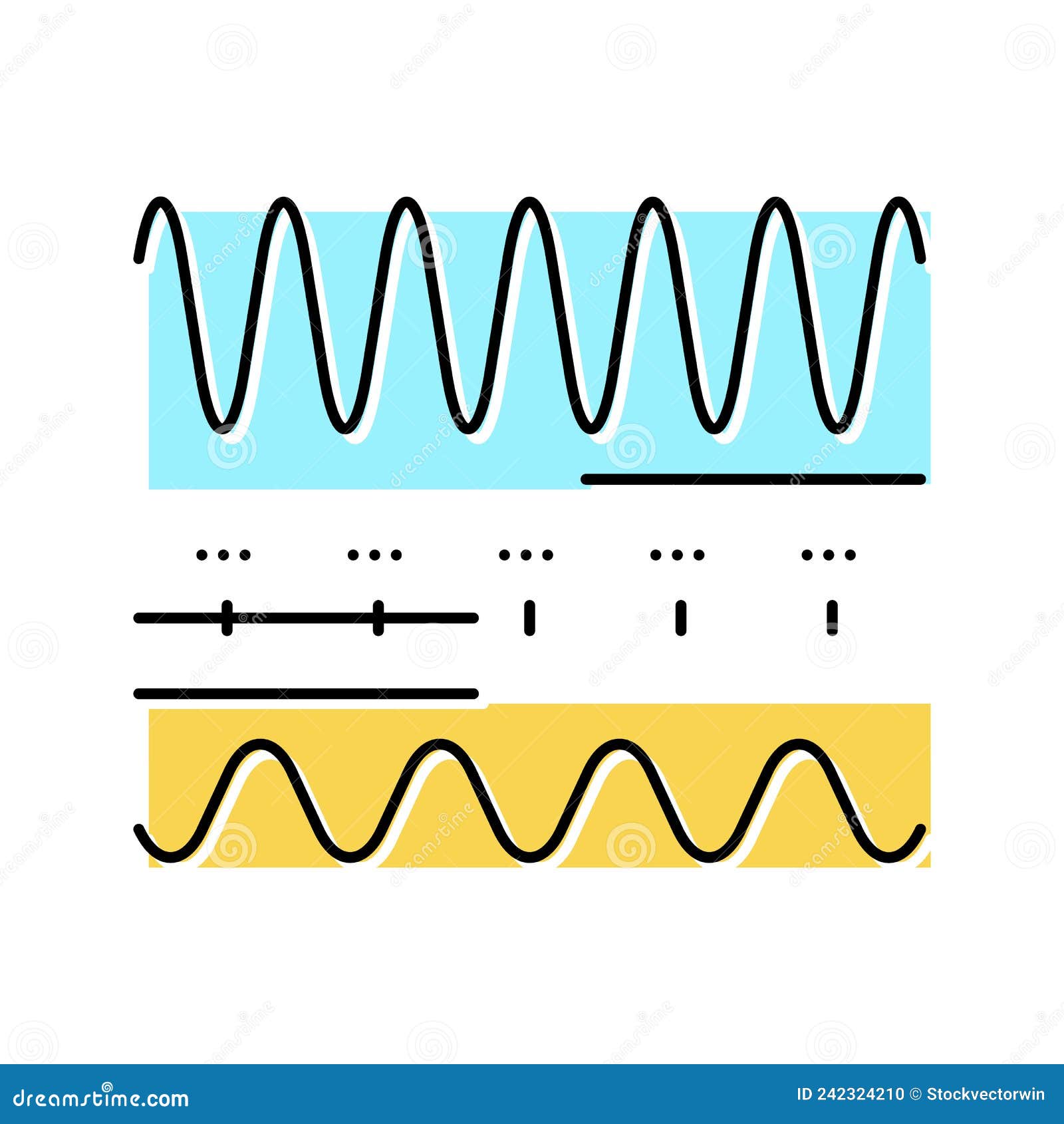 Frequency Telecommunication Color Icon Vector Illustration Stock Vector ...