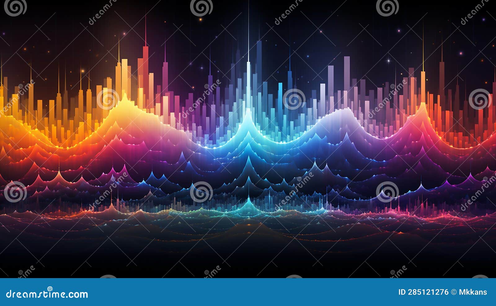 Frequency Wave Geometry Pattern Stock Illustration - Illustration of ...