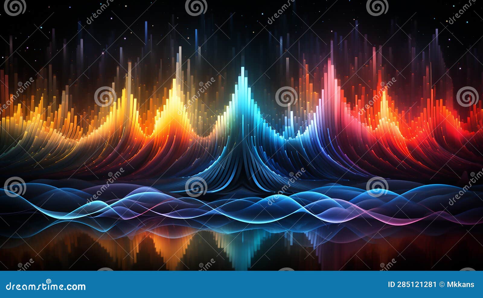 Frequency Wave Geometry Pattern Stock Illustration - Illustration of ...