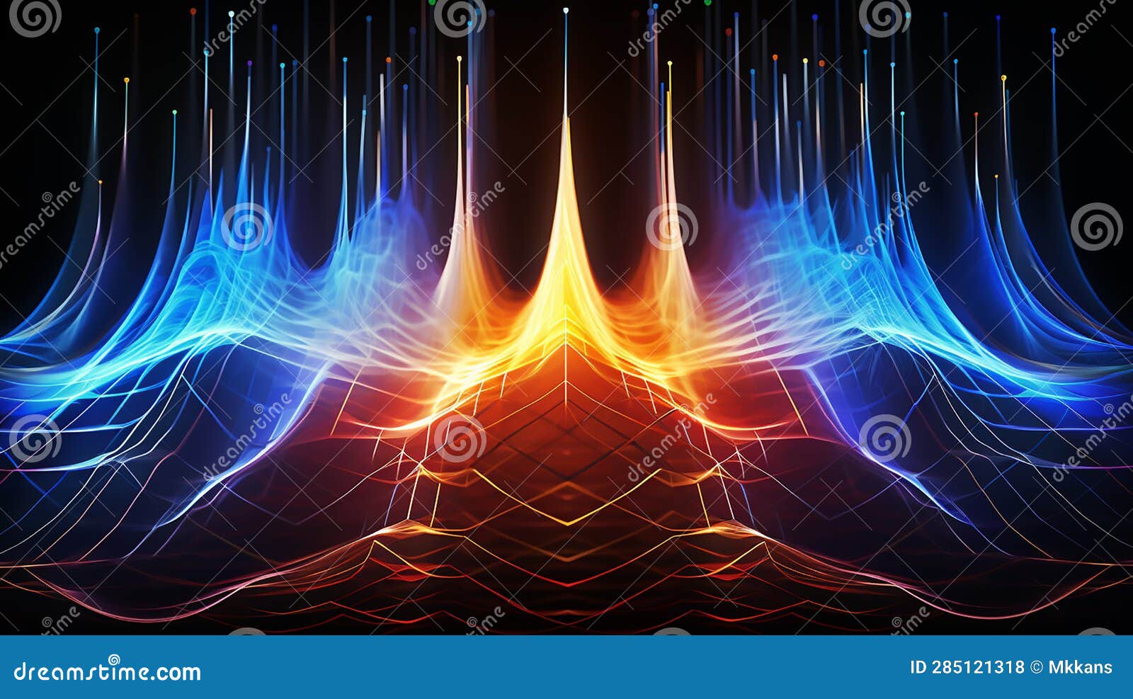 Frequency Wave Geometry Pattern Stock Illustration - Illustration of ...