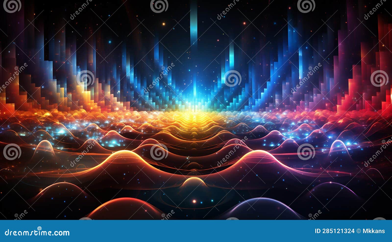 Frequency Wave Geometry Pattern Stock Illustration - Illustration of ...