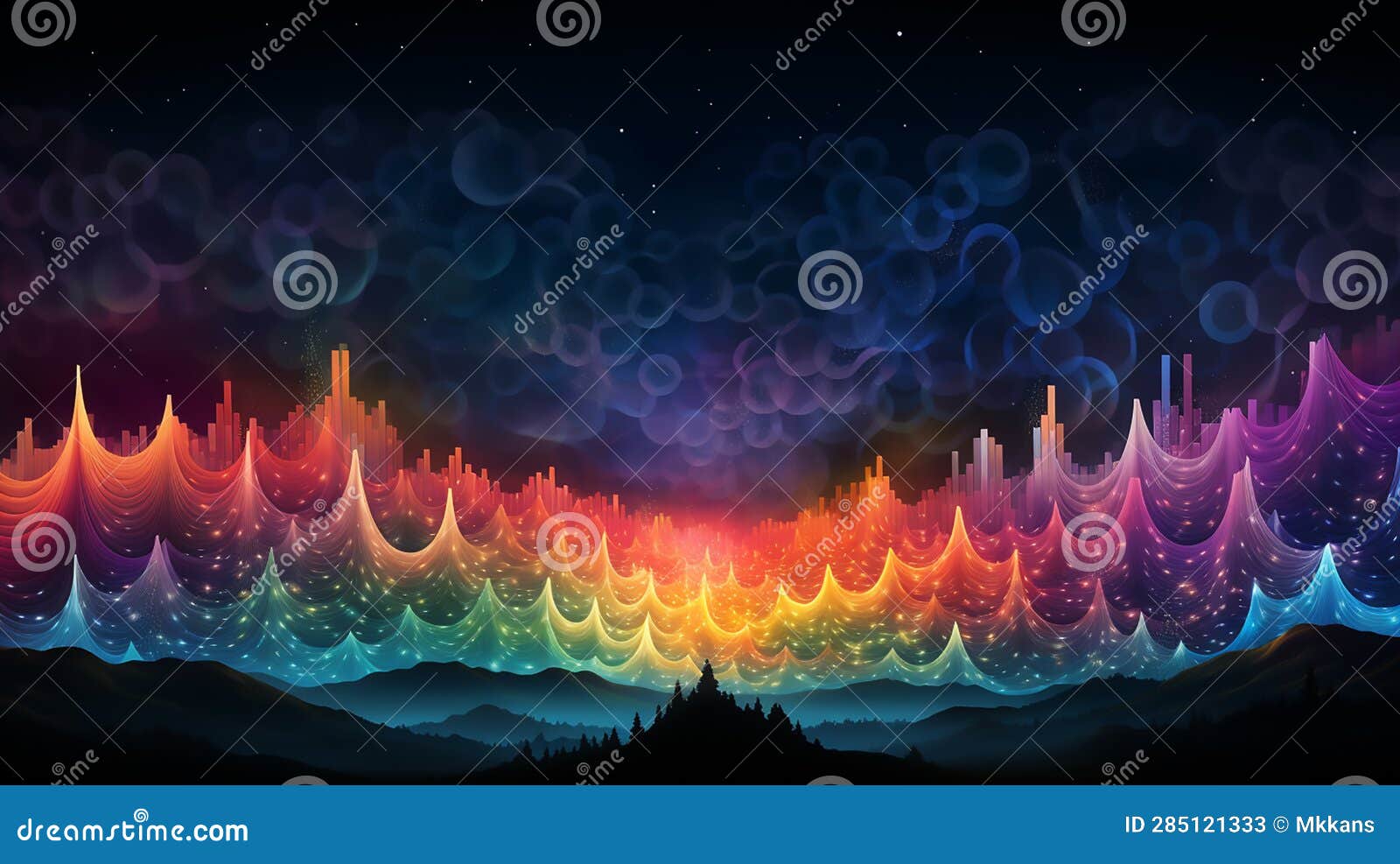 Frequency Wave Geometry Pattern Stock Illustration - Illustration of ...