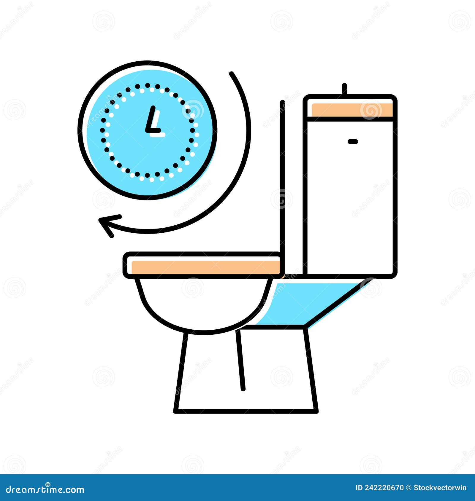 Frequent Urination Color Icon Vector Illustration Stock Vector ...