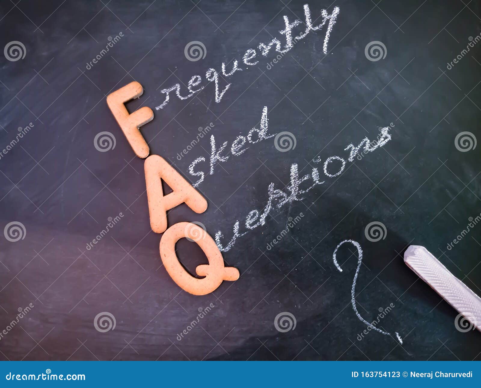 Frequently Asked Question Notes Displayed with Multicolored Slip ...