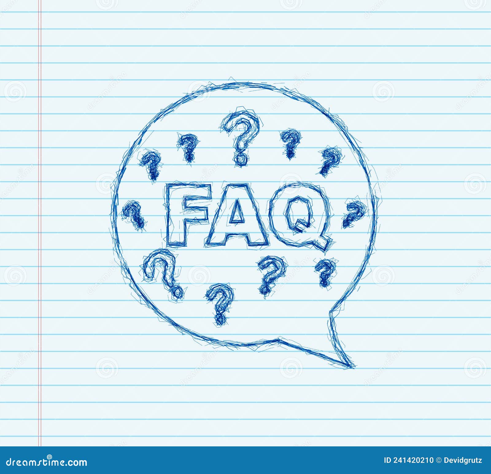 Frequently Asked Questions FAQ Banner. Sketch Icon. Computer with ...