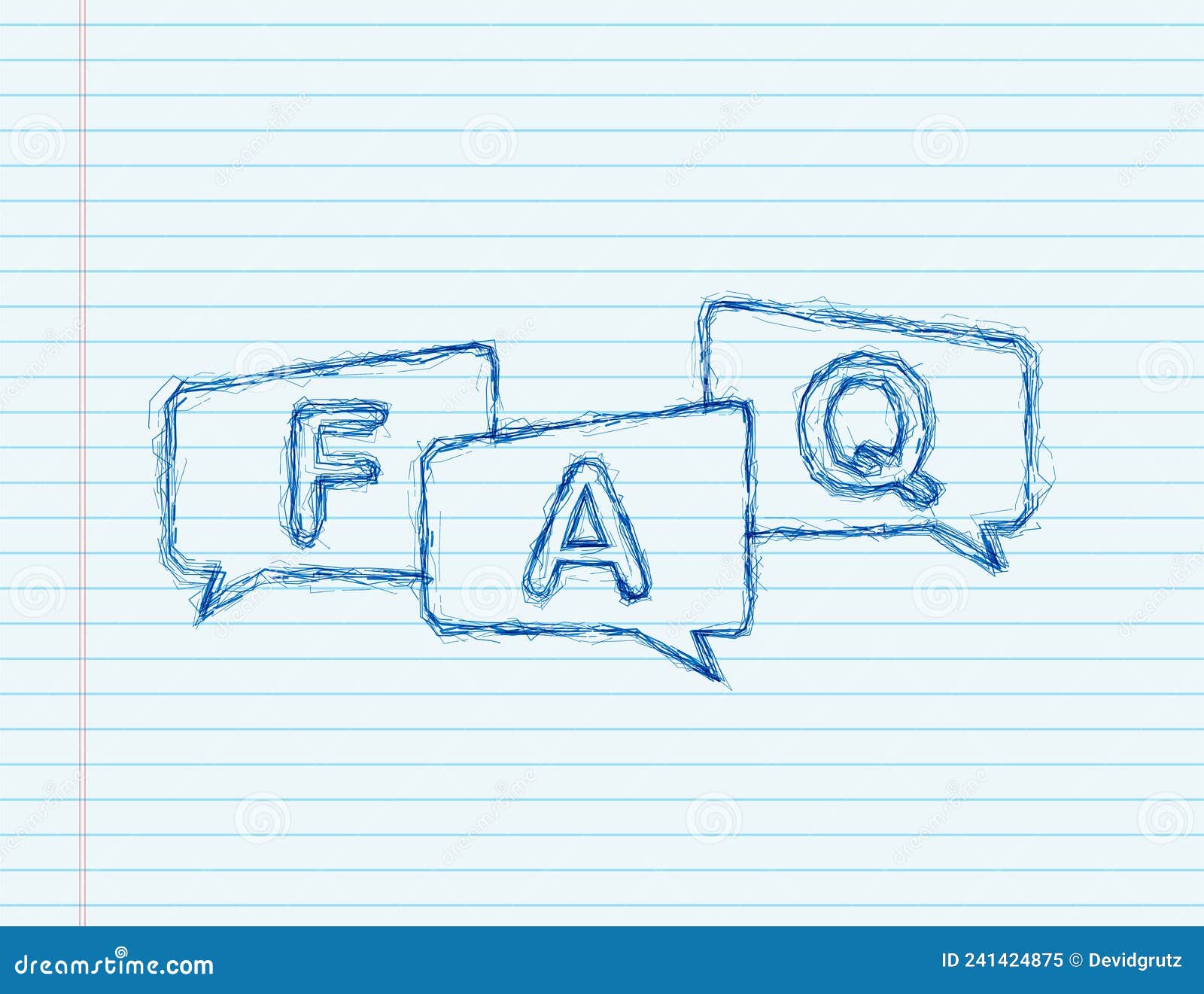 Frequently Asked Questions FAQ Banner. Sketch Icon. Computer with ...