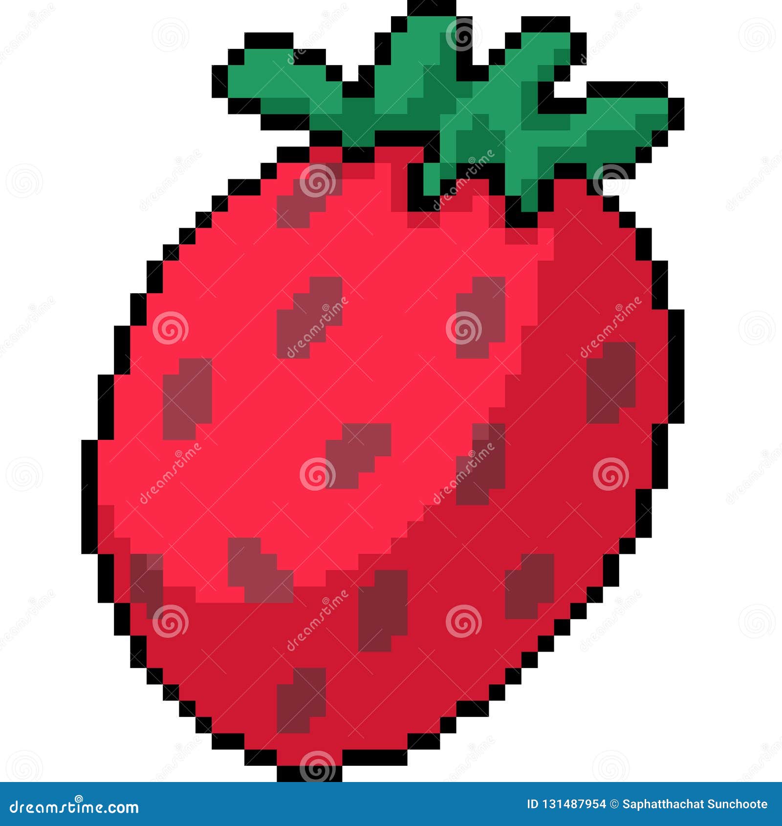 Fresa Del Arte Del Pixel Del Vector Ilustración del Vector ...