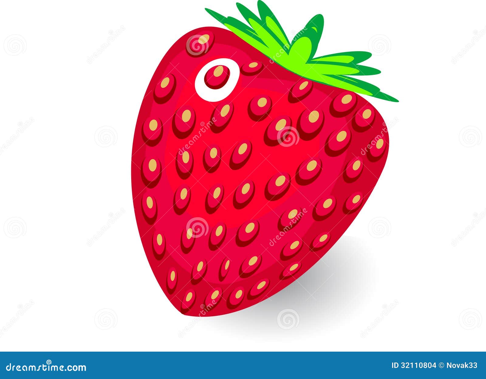 Fresa Del Vector En El Fondo Blanco Ilustración del Vector ...