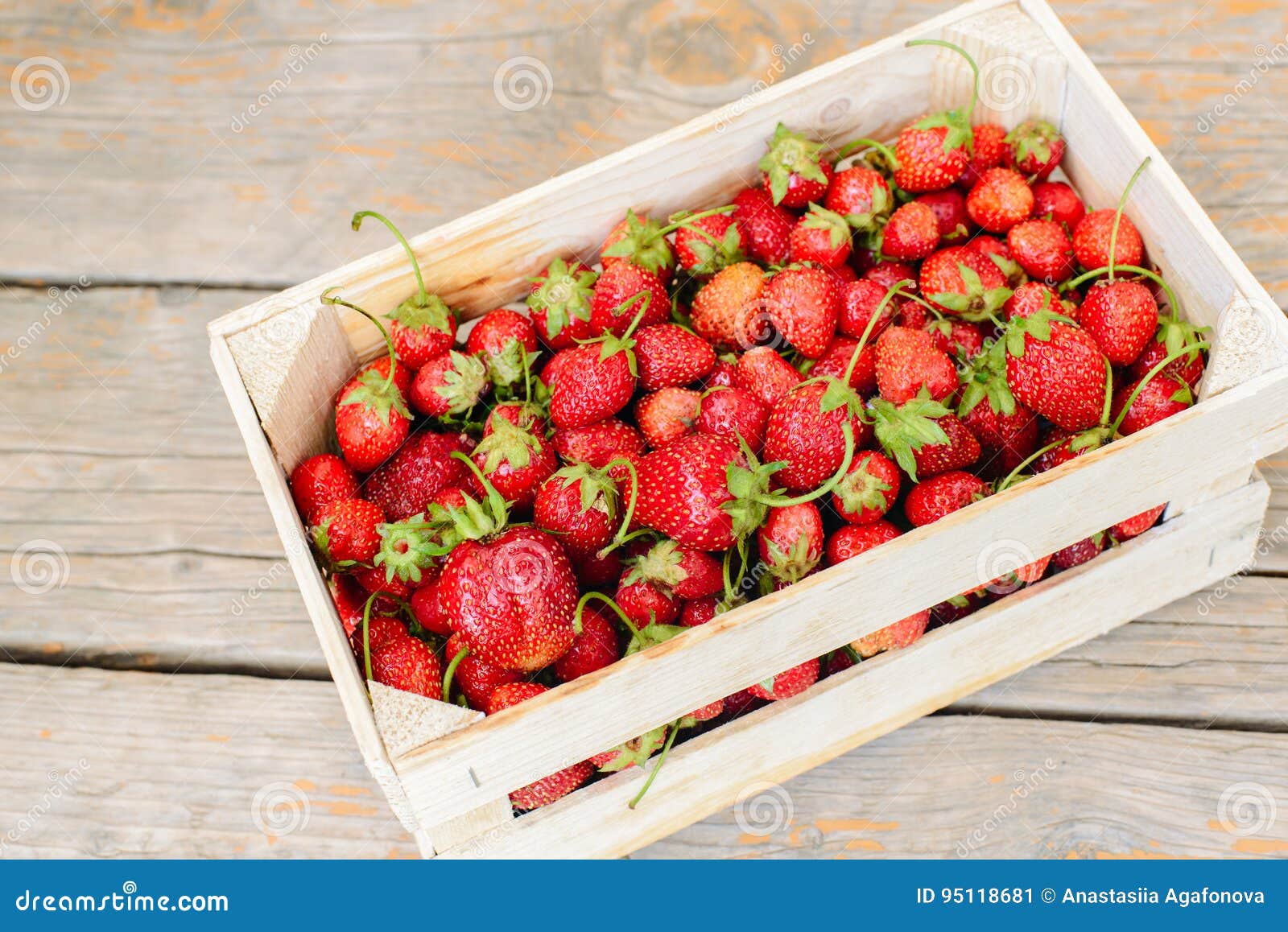 Fresa en una caja imagen de archivo. Imagen de anaranjado - 95118681