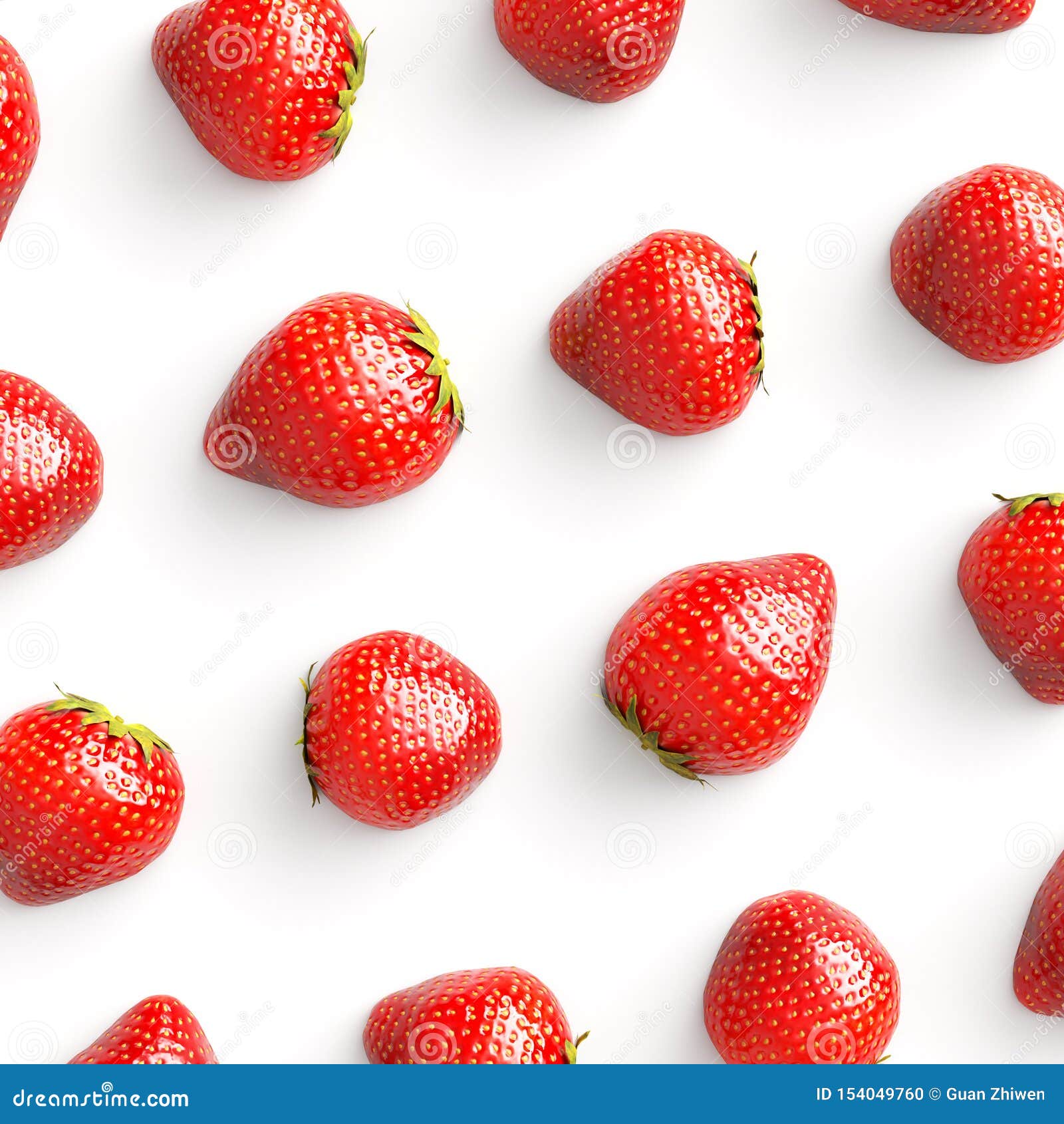 Fresas Aisladas En El Fondo Blanco Foto de archivo - Imagen de aislado ...