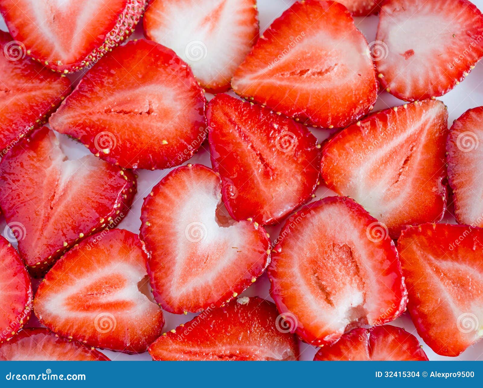 Fresas cortadas foto de archivo. Imagen de mezcla, rebanado - 32415304