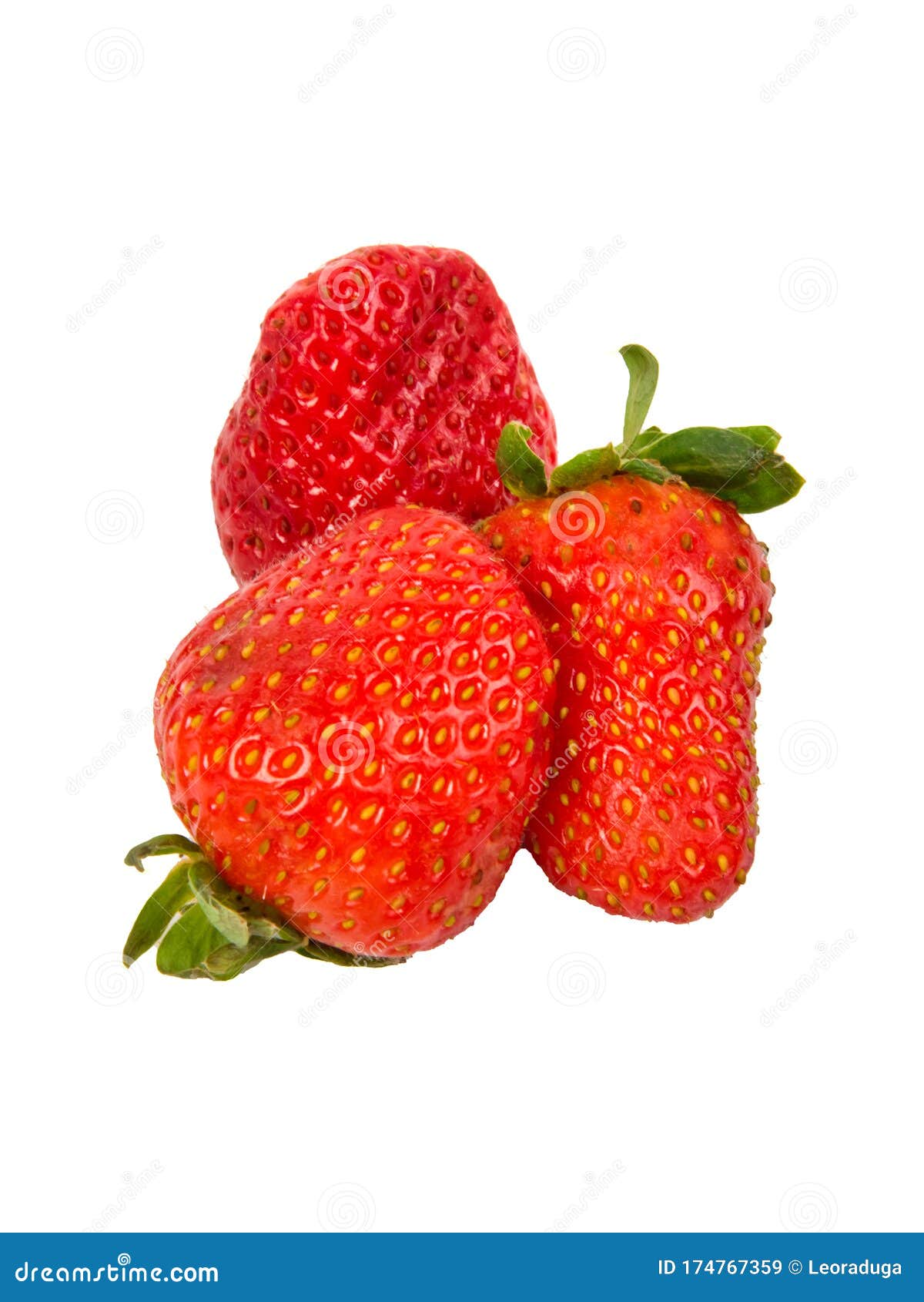 Fresas sobre fondo blanco. imagen de archivo. Imagen de bueno - 174767359