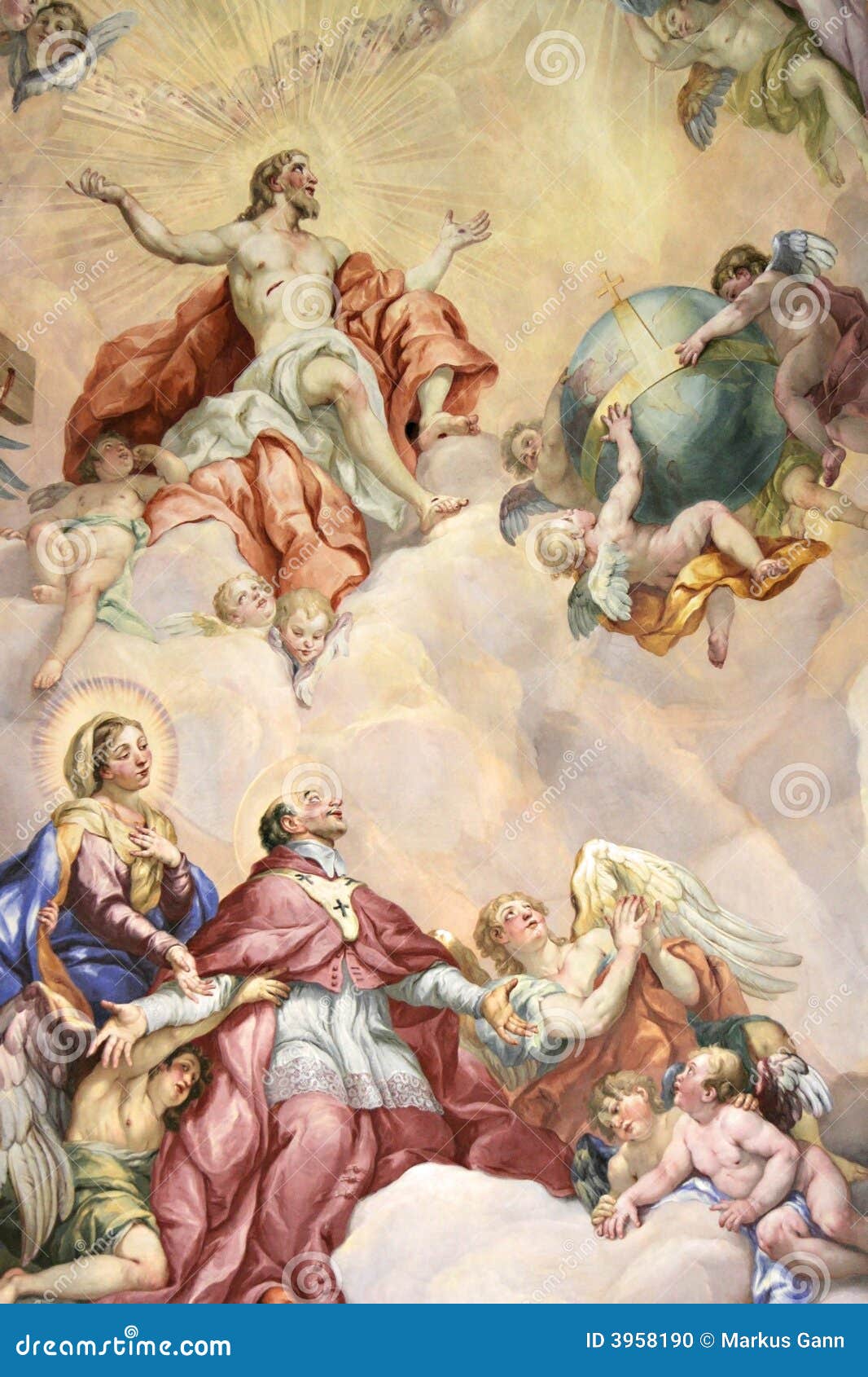 Fresco stock photo. Image of europe, church, architecture - 3958190