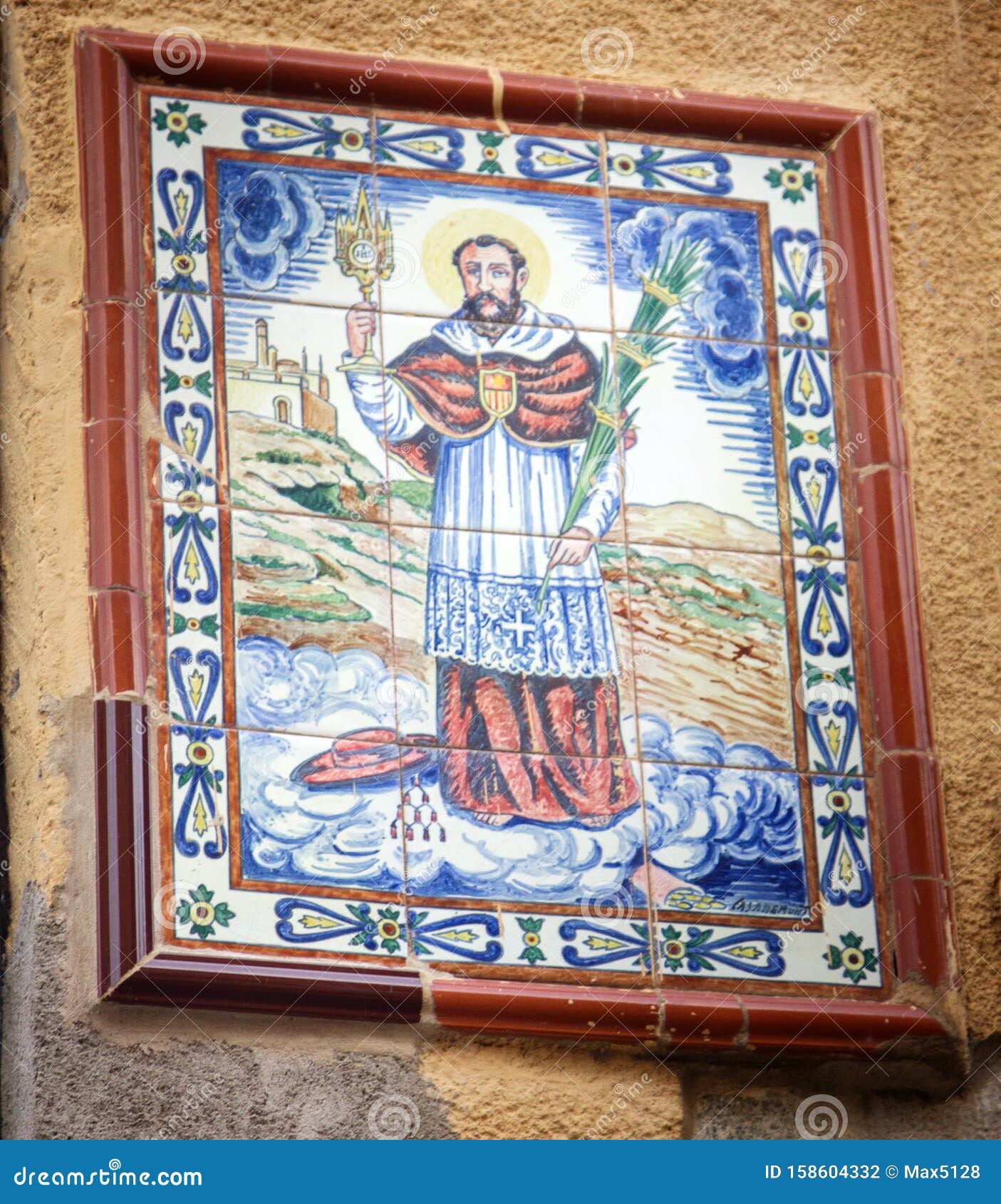 The Fresco of the Catholic Saint Stock Photo - Image of holy, endless ...