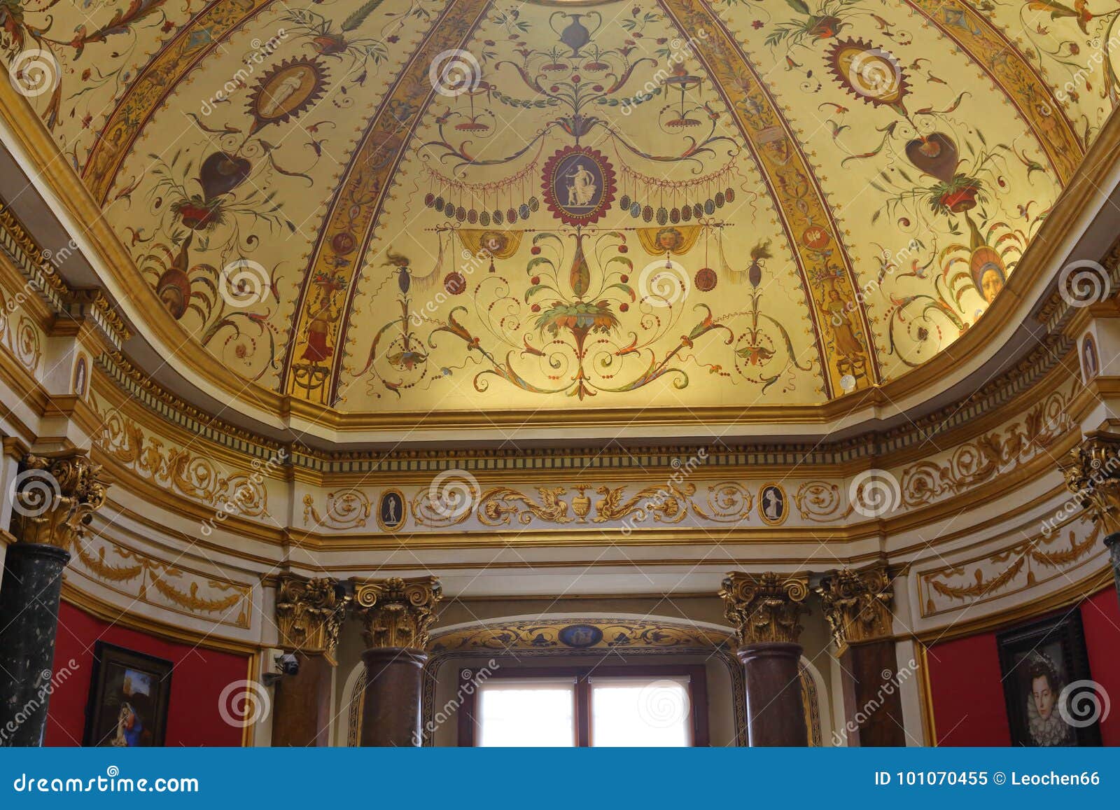 Fresco on a Ceiling of Uffizi Gallery in Florence, Editorial Image ...