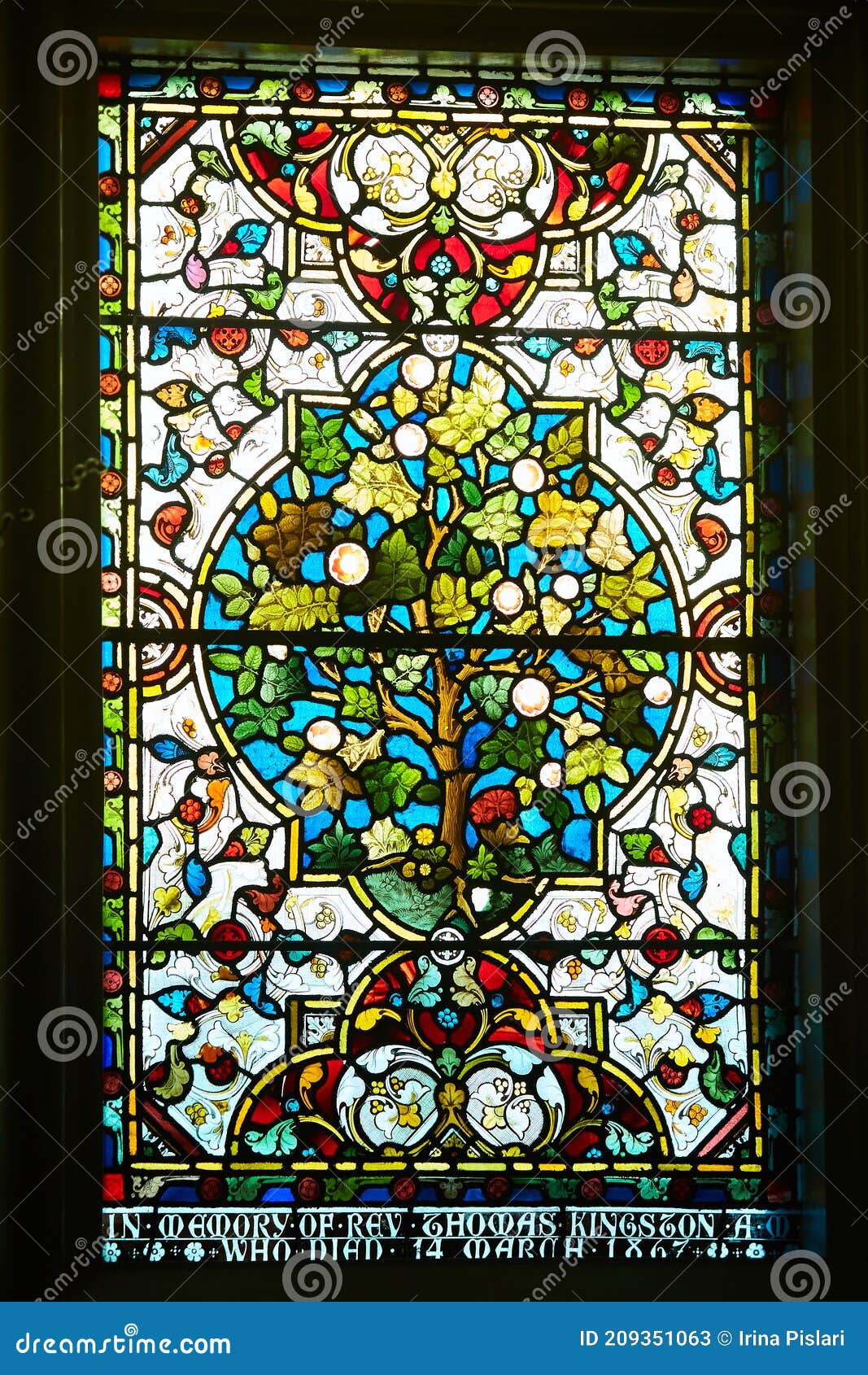 Fresco of the Church. Window in Church Stock Image - Image of fresh ...