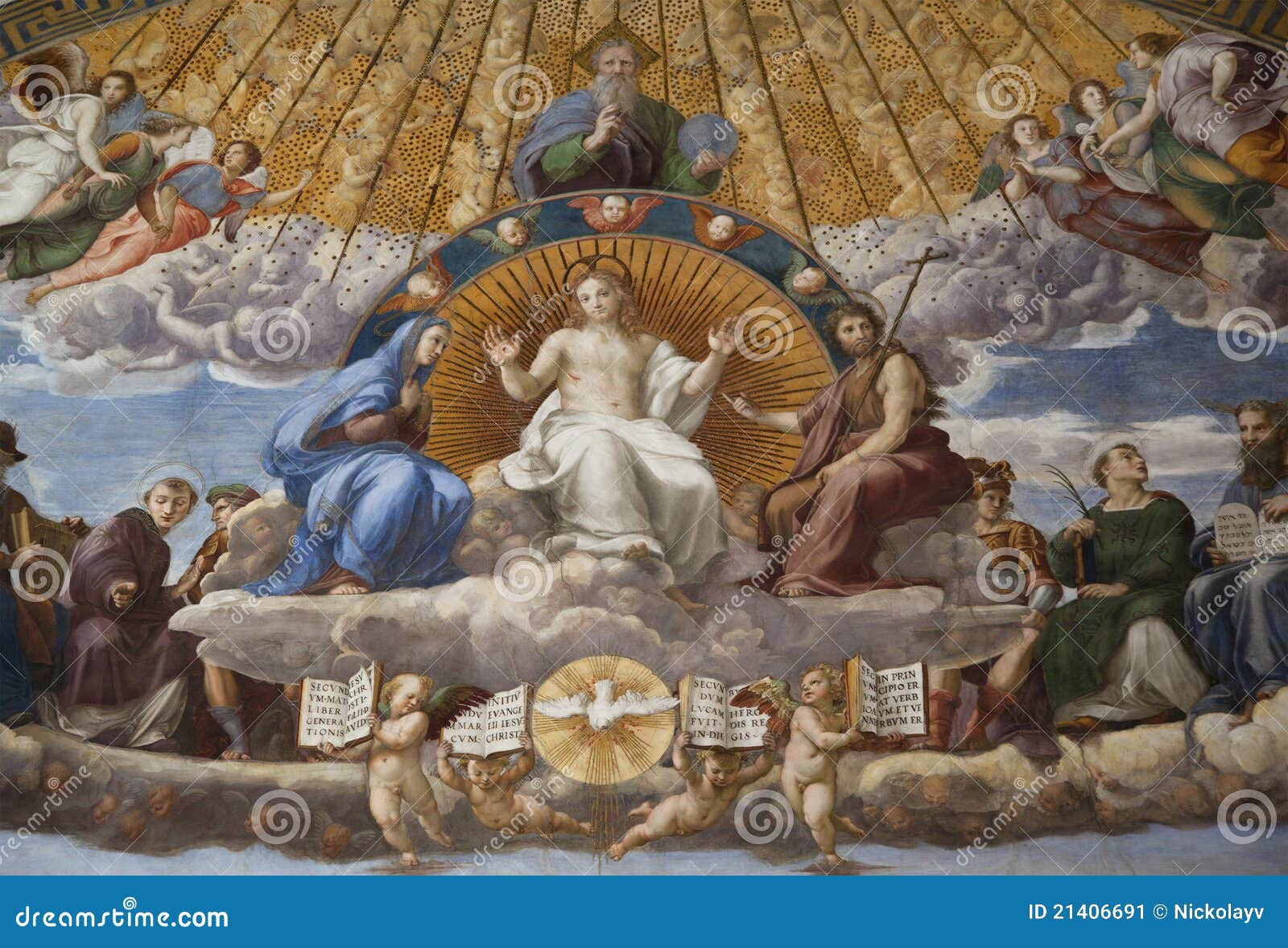 Fresco Disputation of the Holy Sacrament Editorial Photo - Image of ...