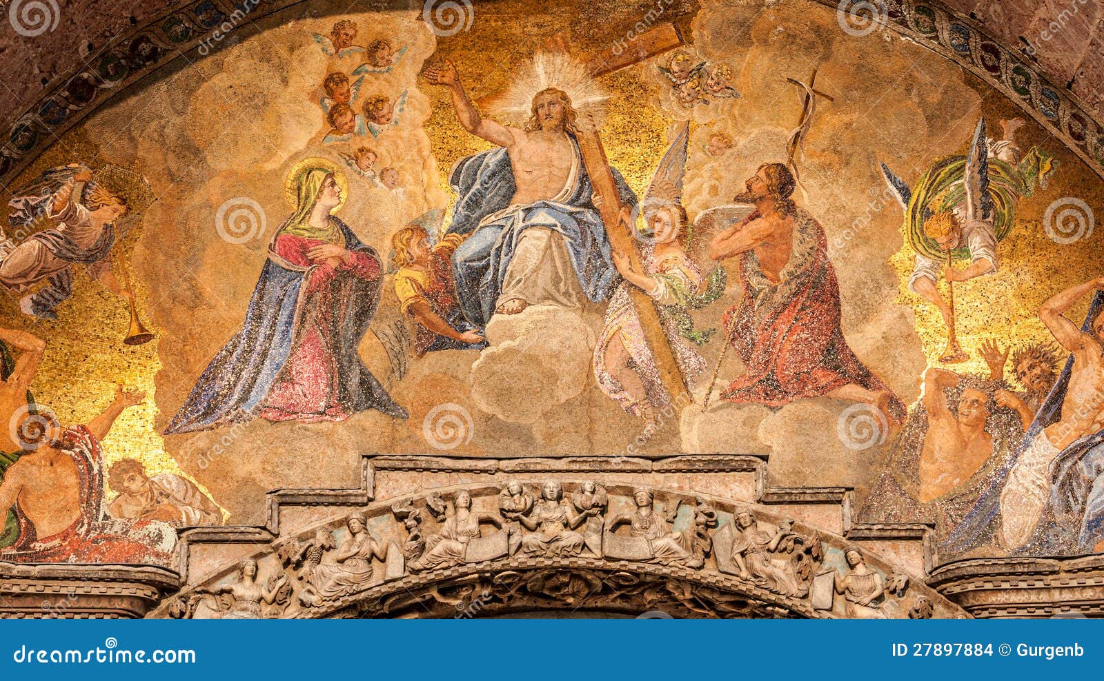 Fresco of Jesus stock photo. Image of fresco, jesus, gray - 27897884