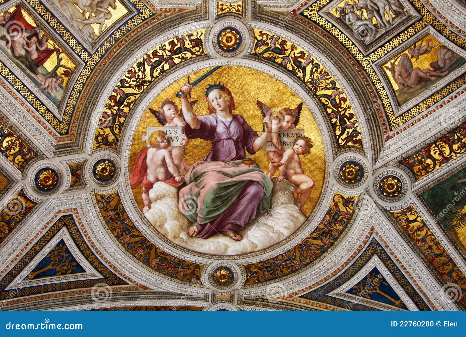 Fresco of Raphael, Stanza 2 Editorial Image - Image of italy, roman ...