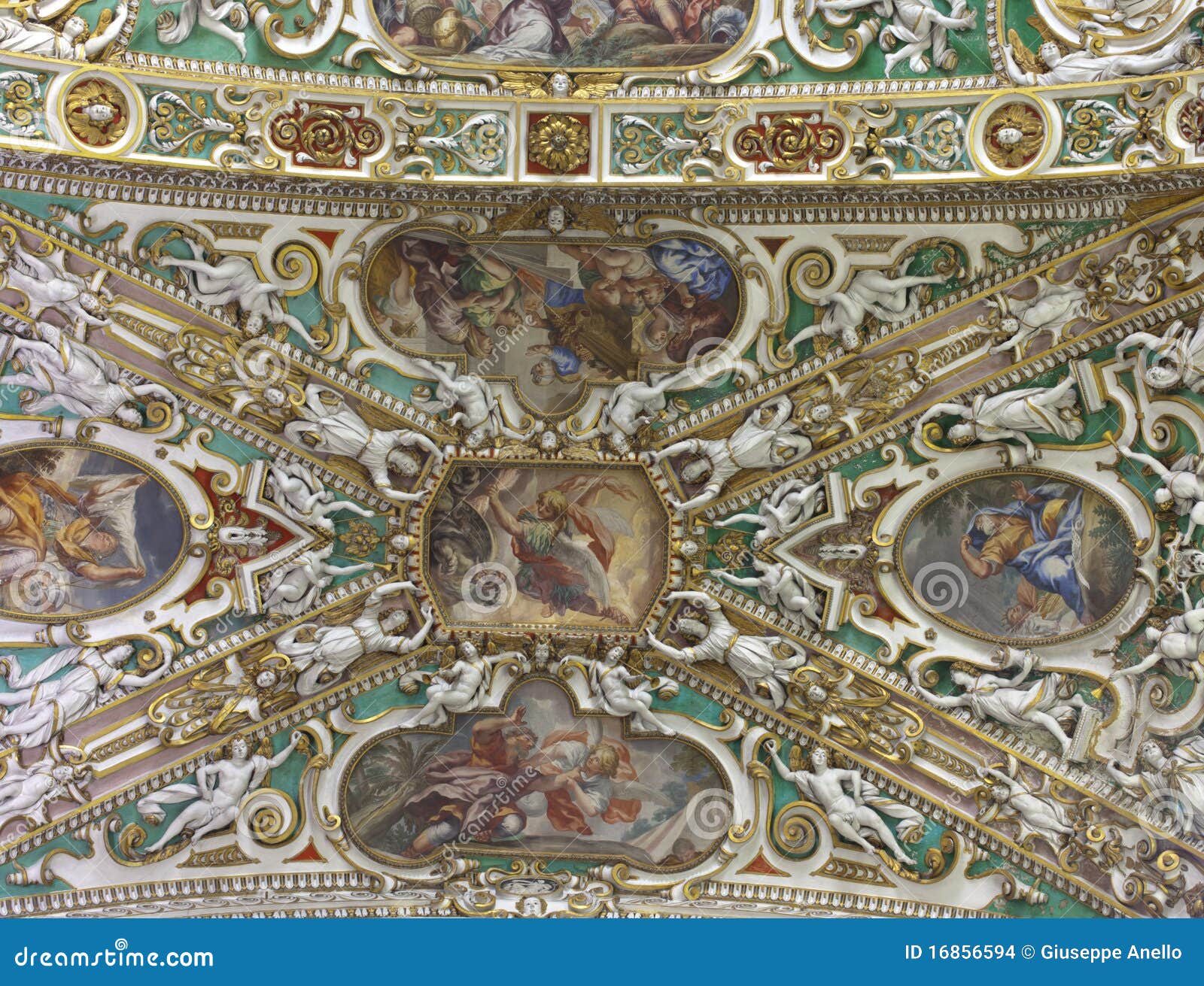 Frescoed ceiling stock photo. Image of cathedral, fortune - 16856594