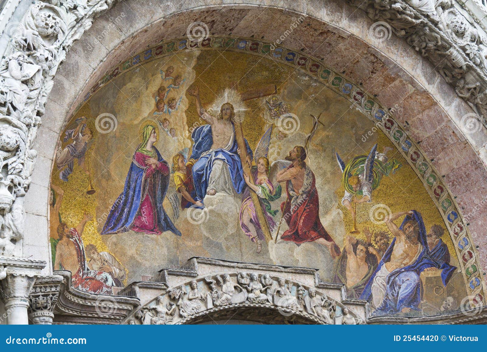 Frescoes. Basilica of Saint Mark. Venice, Italy Stock Photo - Image of ...